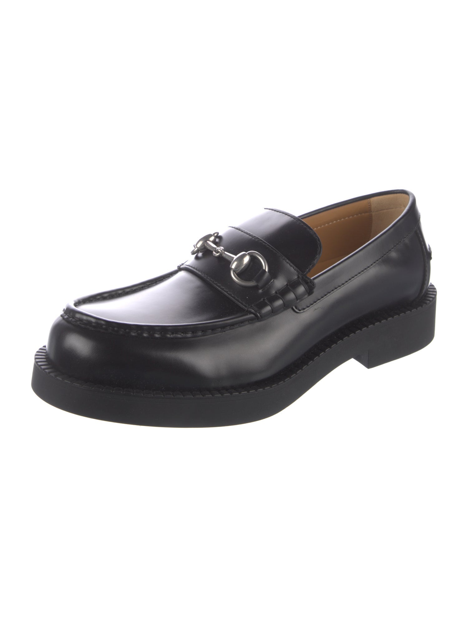 Gucci Horsebit Accent Leather Loafers w/ Tags - Black Loafers, Shoes ...
