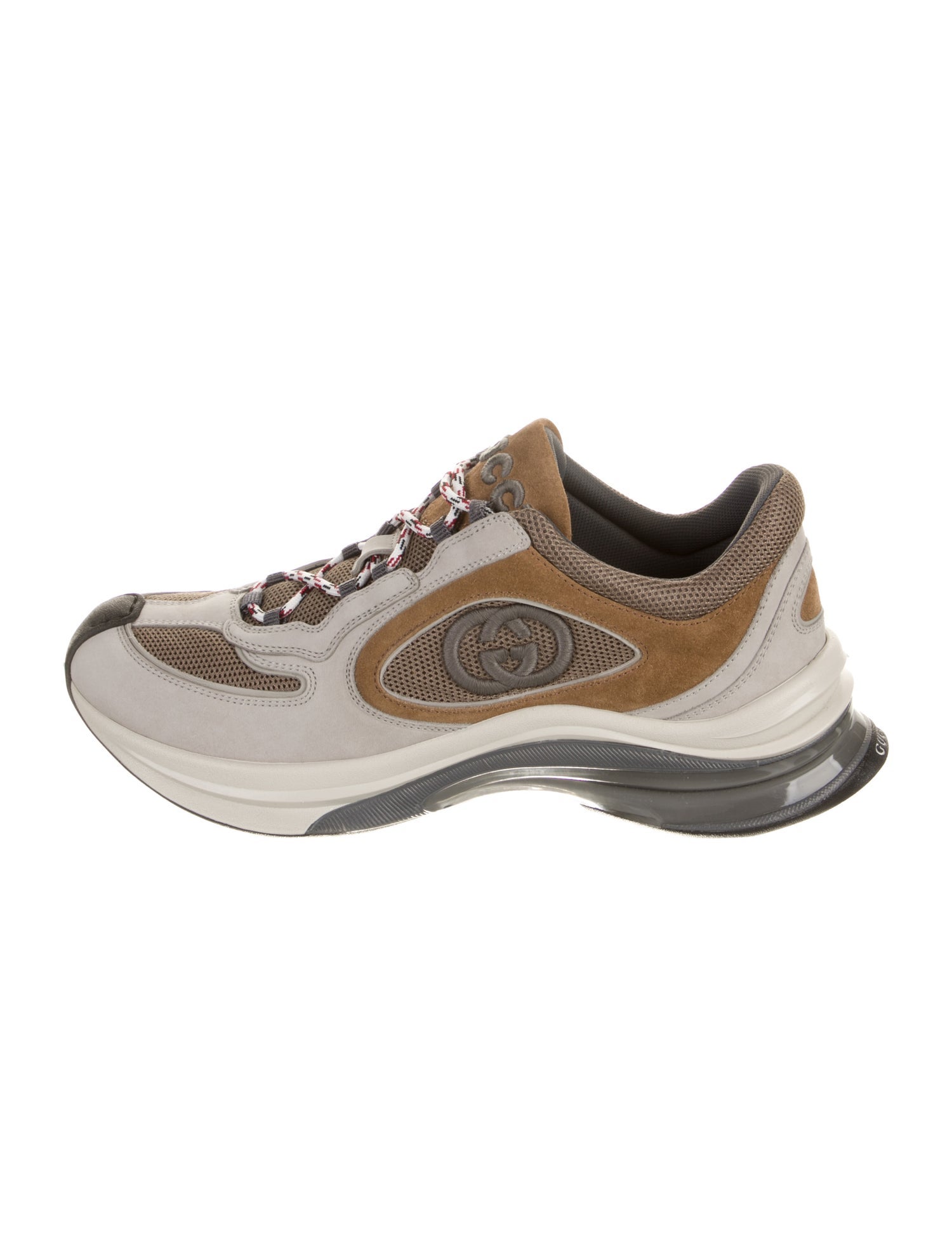 Gucci Interlocking G Logo Suede Athletic Sneakers - Metallic Sneakers ...