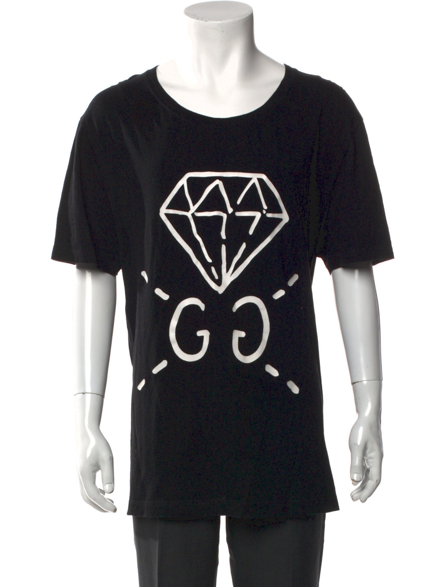 Gucci Interlocking G Logo Scoop Neck T-Shirt - Black T-Shirts, Clothing ...