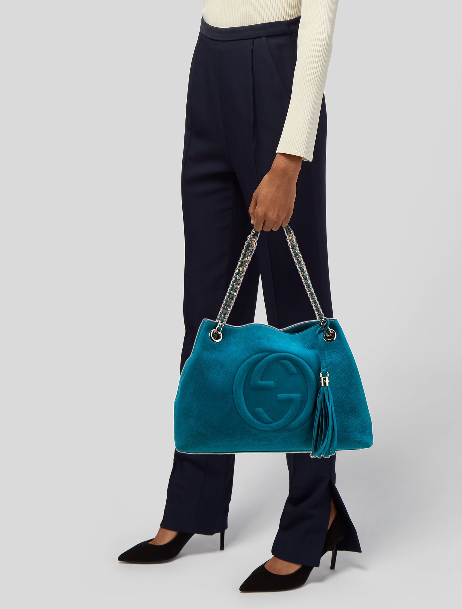 Gucci Interlocking G Soho Medium - Blue Shoulder Bags, Handbags ...