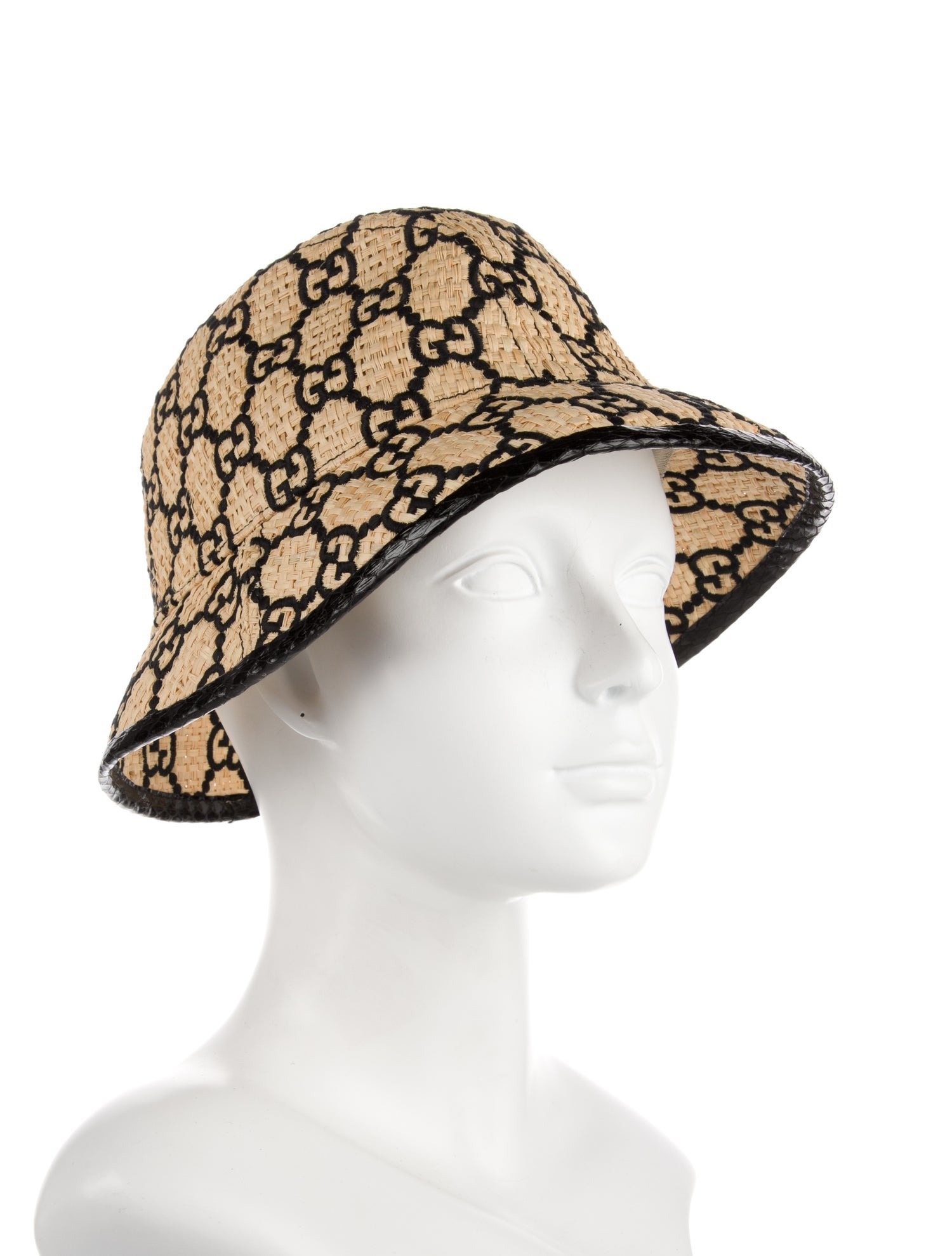 Gucci Embroidered Raffia GG Hat - Neutrals Hats, Accessories ...