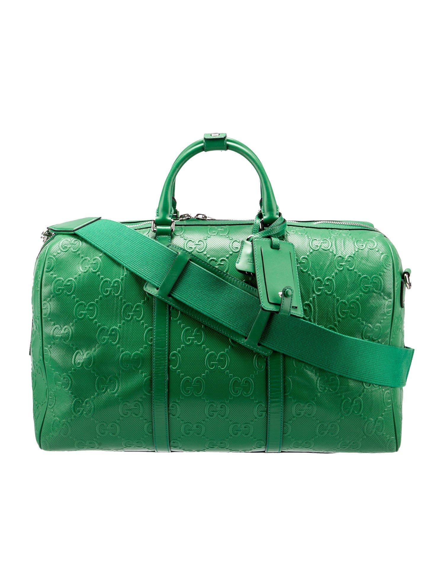 Gucci GG Embossed Weekender Bag - Green Luggage and Travel, Handbags ...