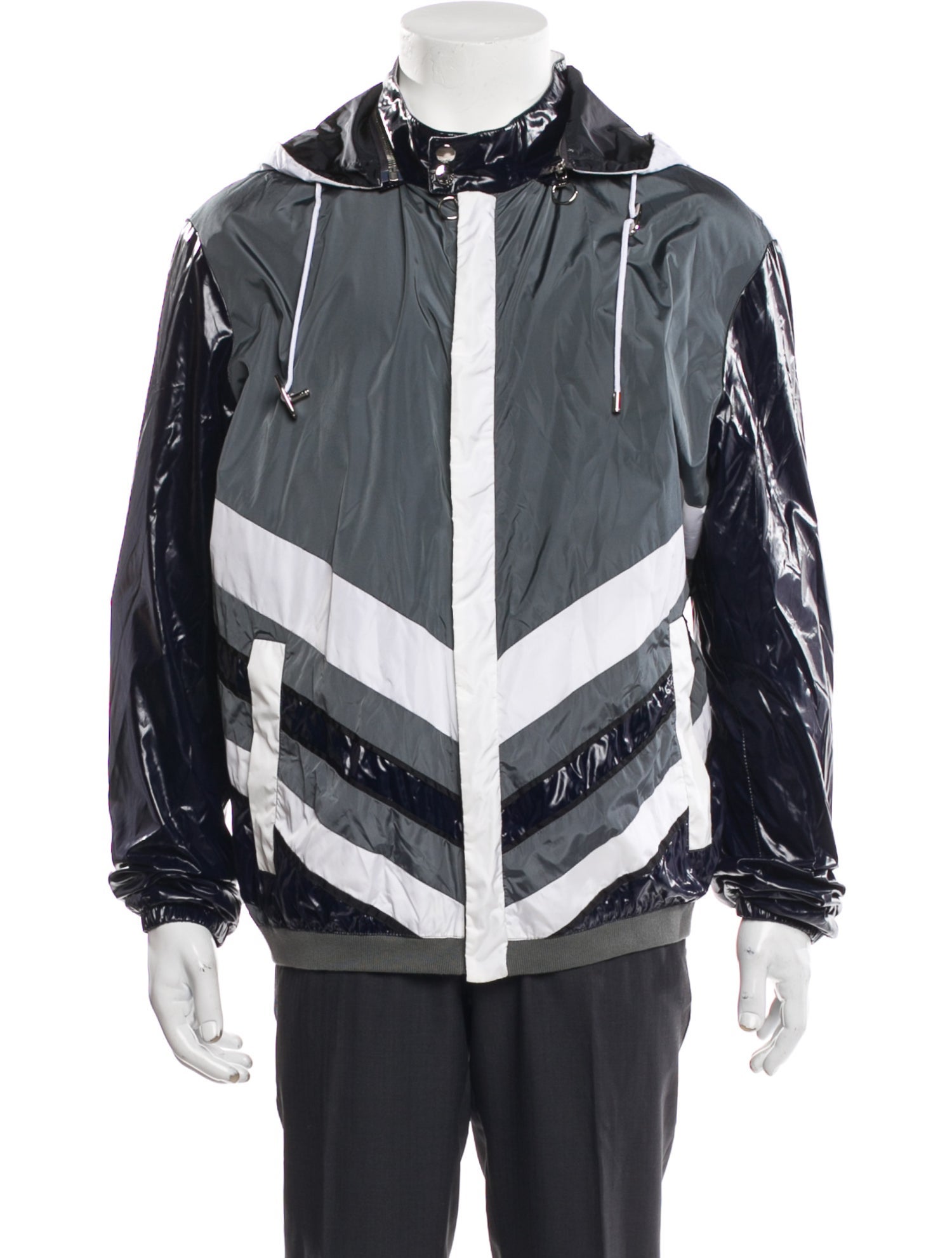 Gucci Colorblock Pattern Windbreaker - Blue Outerwear, Clothing ...