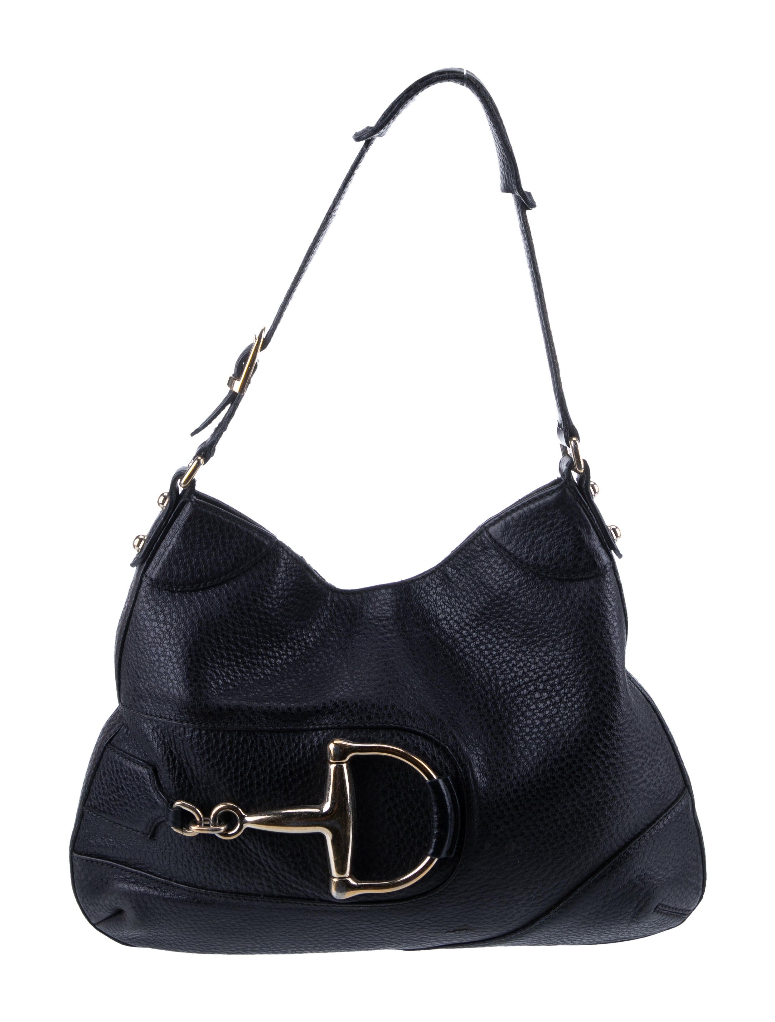 Gucci Hasler Horsebit Hasler Small - Black Shoulder Bags, Handbags ...