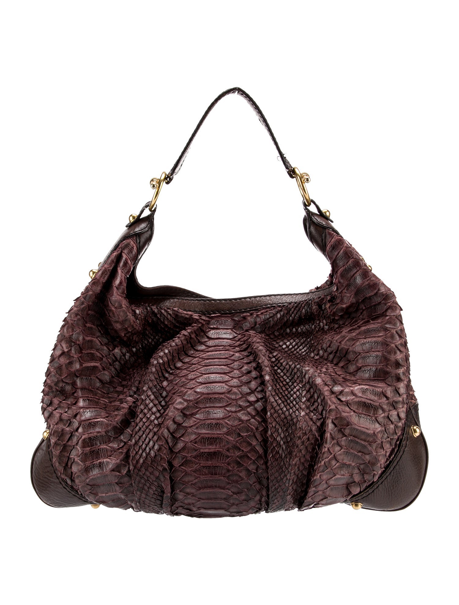 Gucci Python Jockey Large - Brown Hobos, Handbags - GUC1822305 | The ...