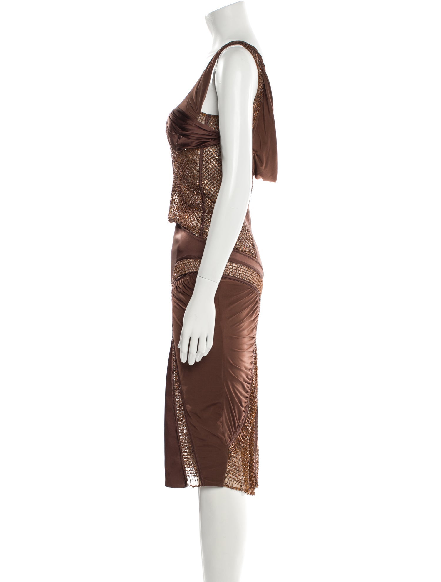 Gucci Vintage Midi Length Dress - Brown Dresses, Clothing - GUC1825124 ...