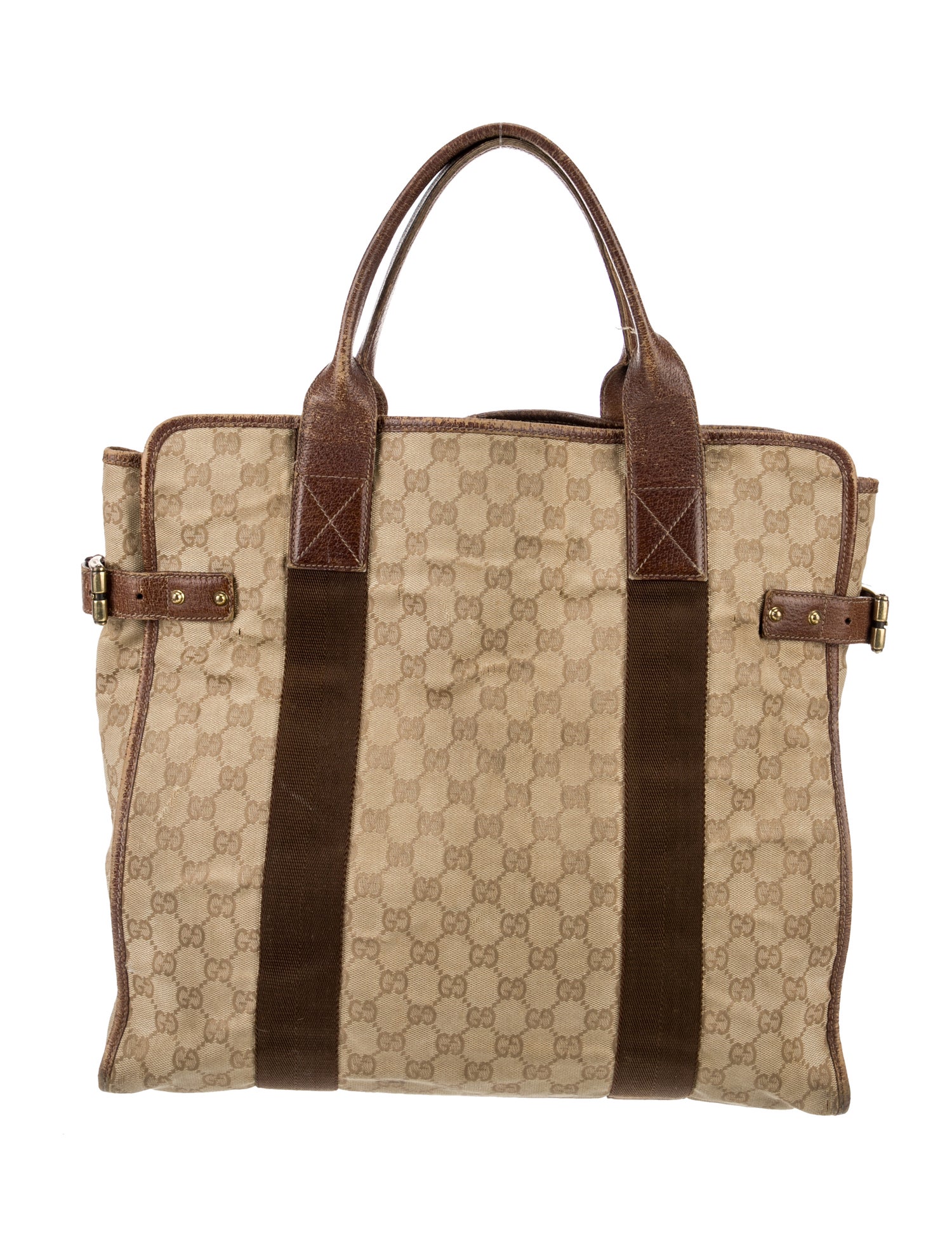 Gucci GG Canvas Weekender Bag - Brown Totes, Handbags - GUC1827655 ...