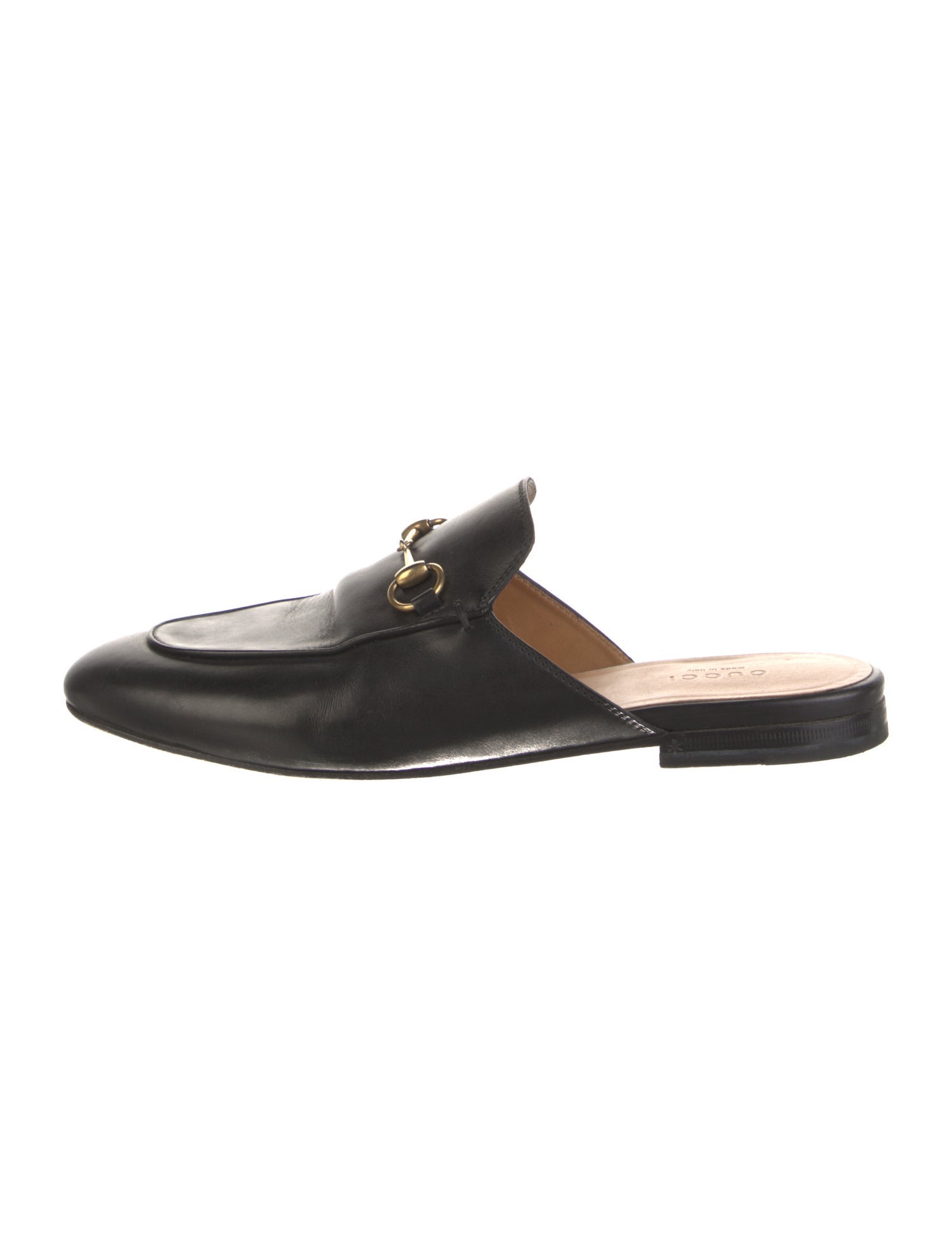 Gucci Horsebit Accent Leather Mules - Black Flats, Shoes - GUC1828036 ...