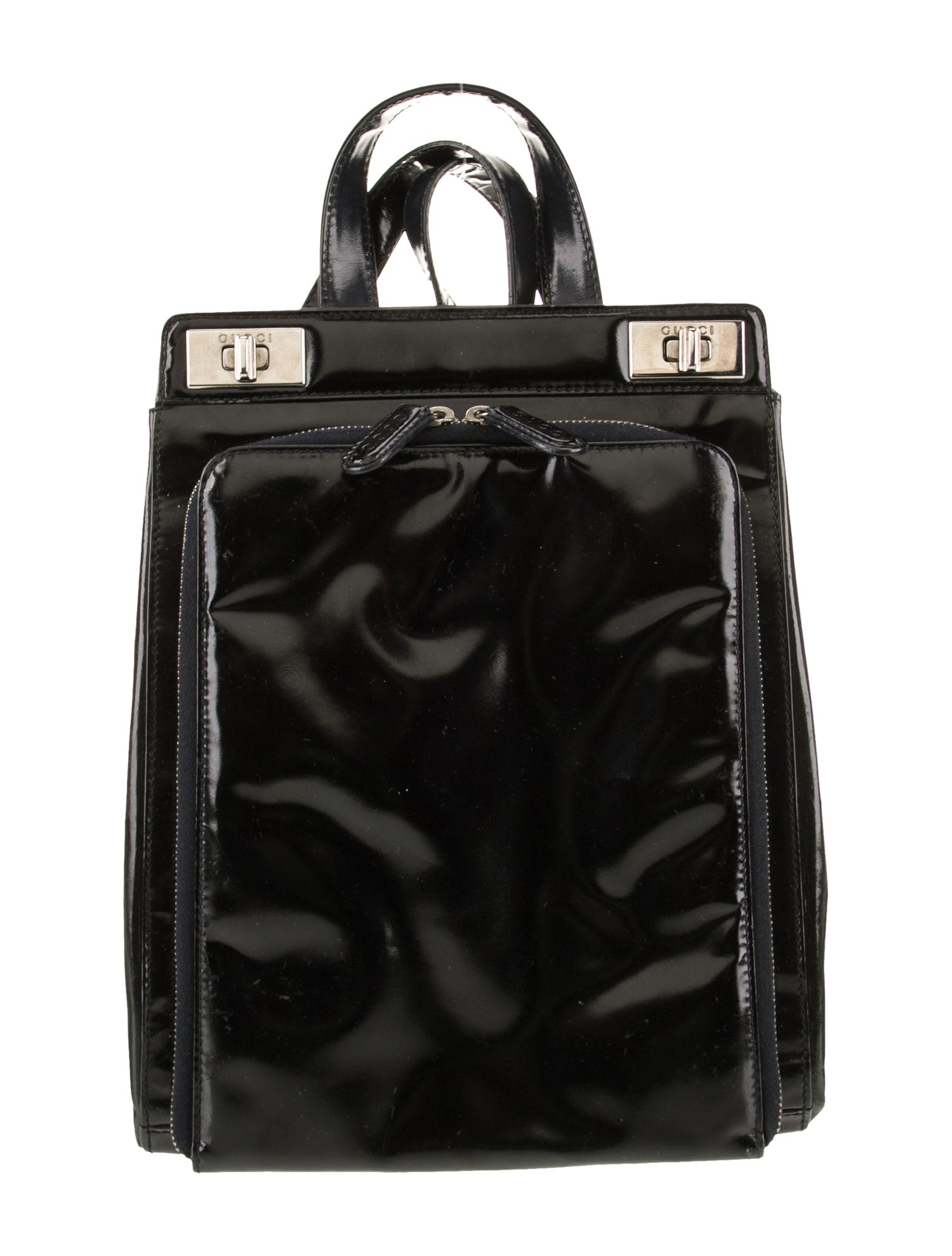 Gucci Patent Leather Backpack Vintage - Black Backpacks, Handbags ...