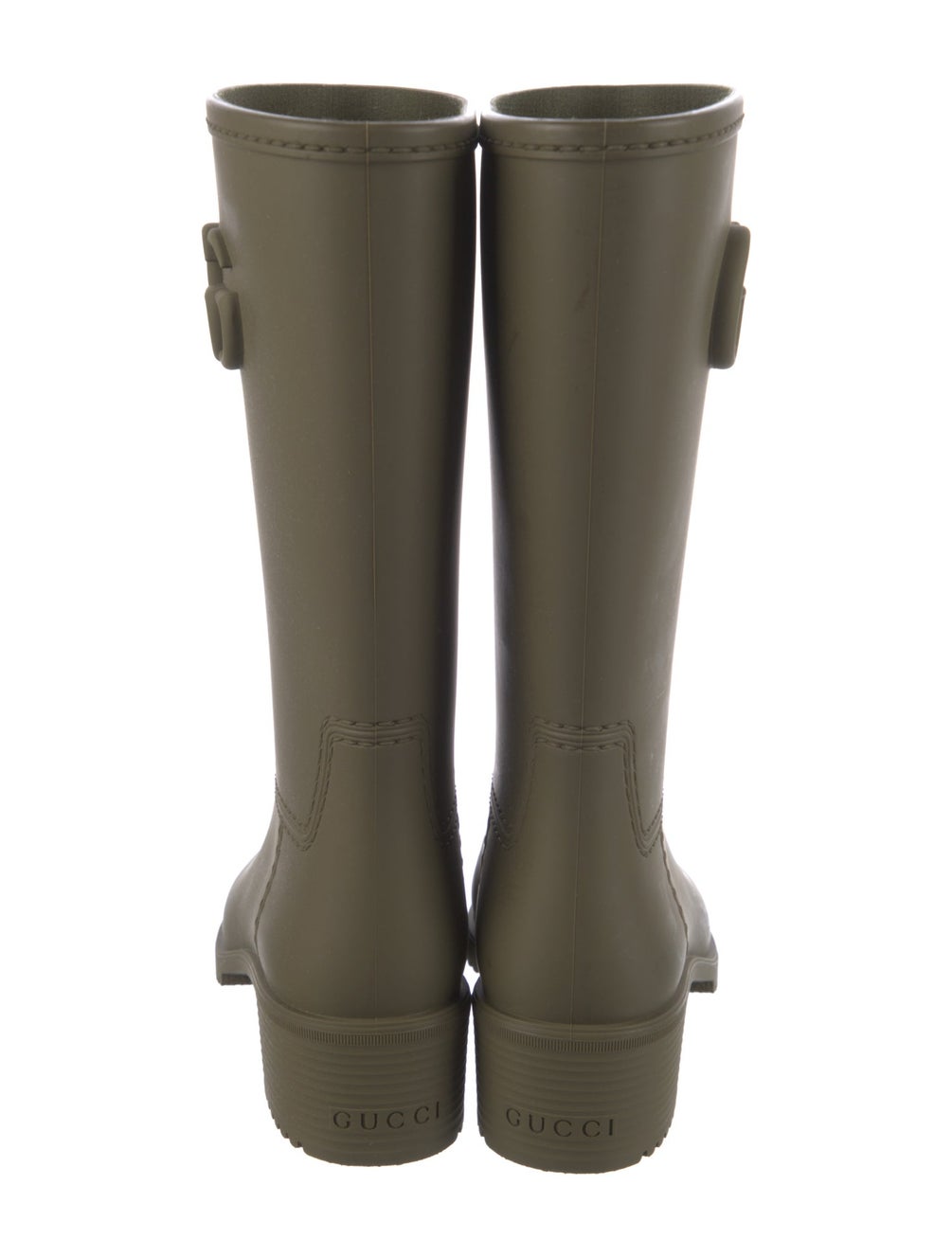 Gucci Double G Logo Rubber Rain Boots - Green Boots, Shoes - GUC1901197 ...