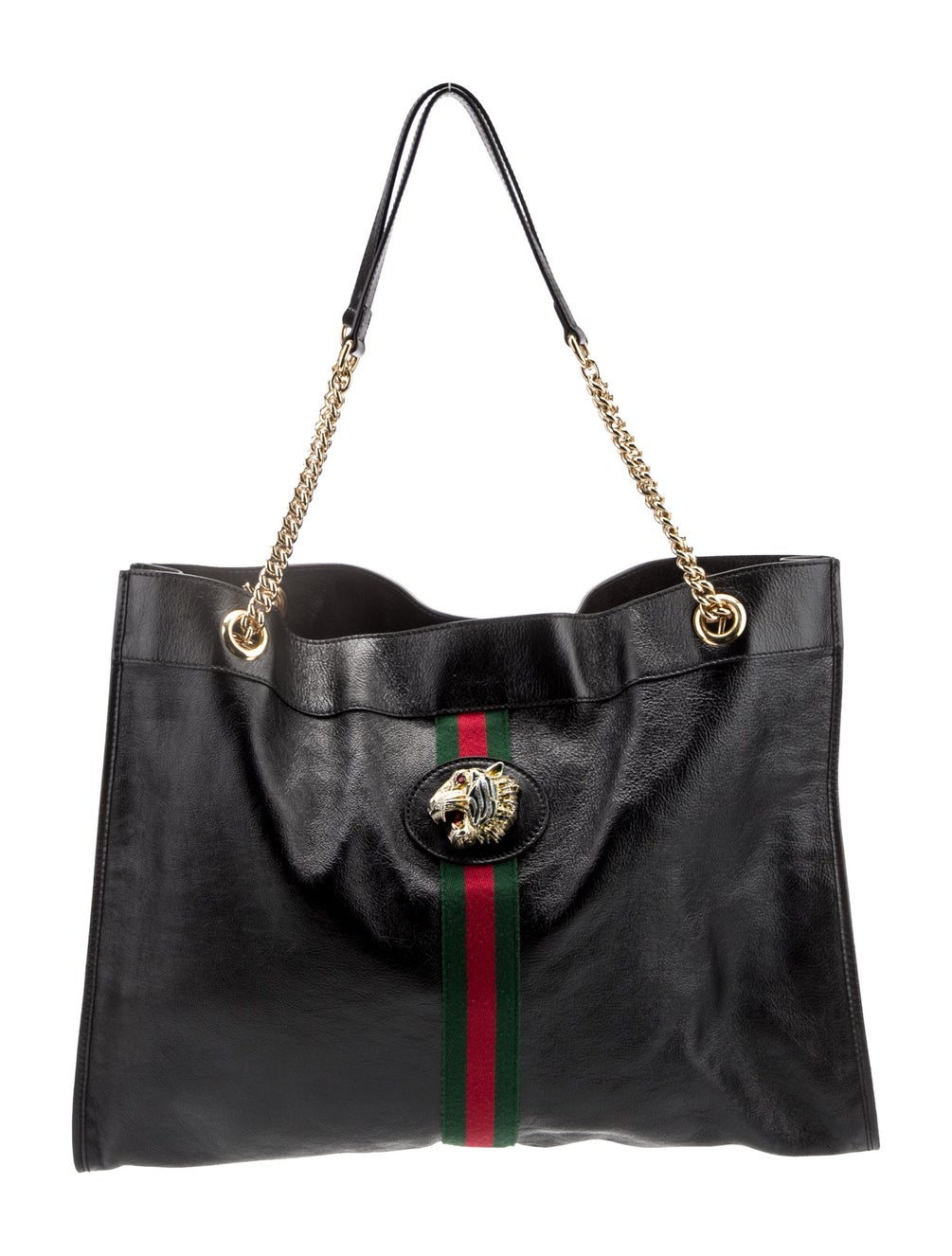 Gucci Web Rajah Large - Black Shoulder Bags, Handbags - GUC1915882 ...