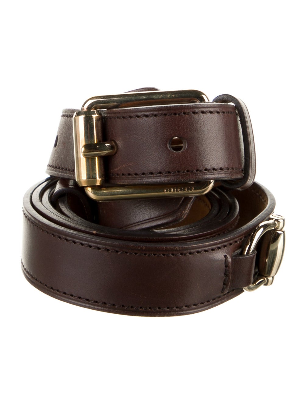 Gucci Double G Logo Skinny Belt - Brown Belts, Accessories - GUC1929831 | The RealReal