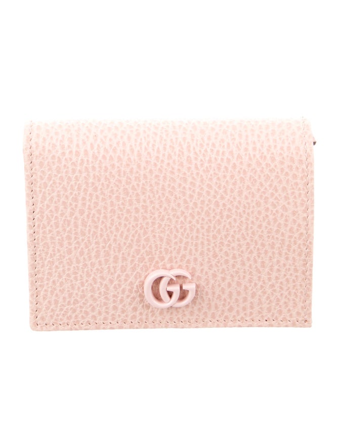 Gucci Marmont Double G Logo Compact Wallet - Pink Wallets, Accessories - GUC1930520 | The RealReal