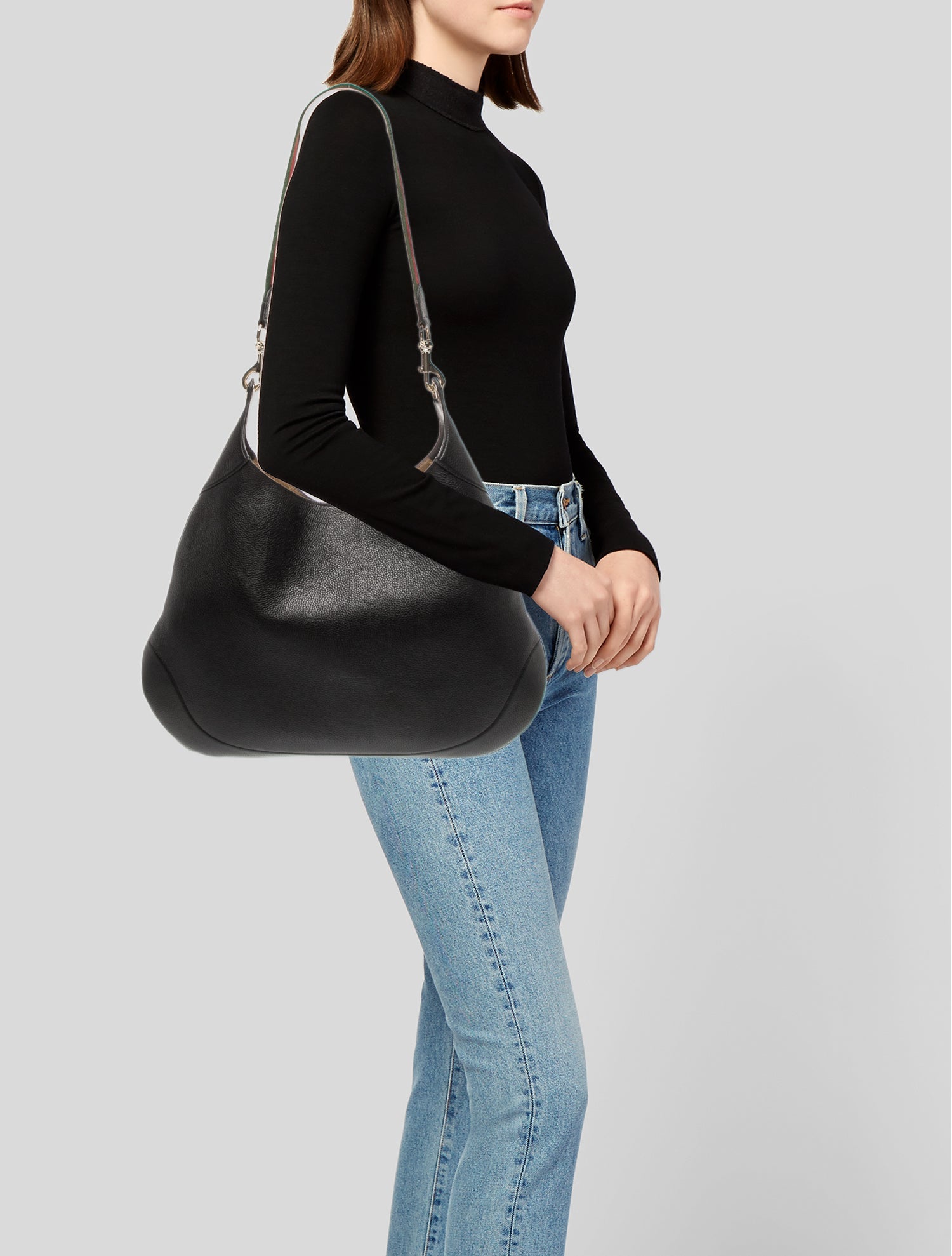 Gucci Web B Large w/ Tags - Black Hobos, Handbags - GUC1947597 | The ...