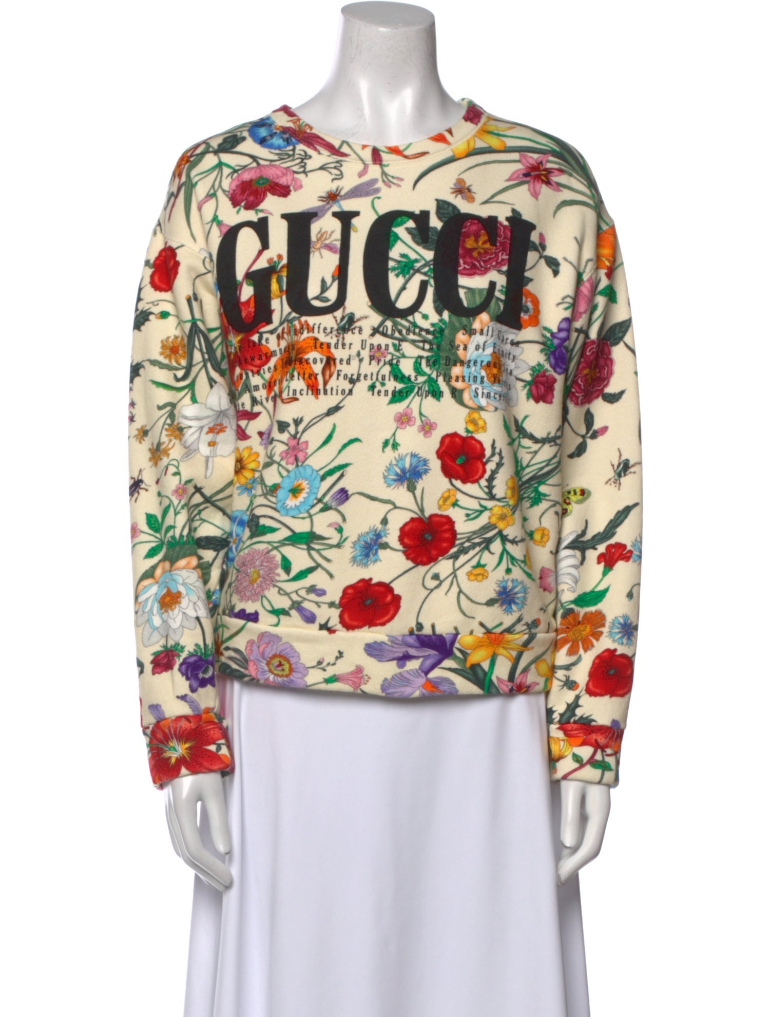Gucci Printed Crew Neck Sweatshirt - Neutrals Tops, Clothing ...