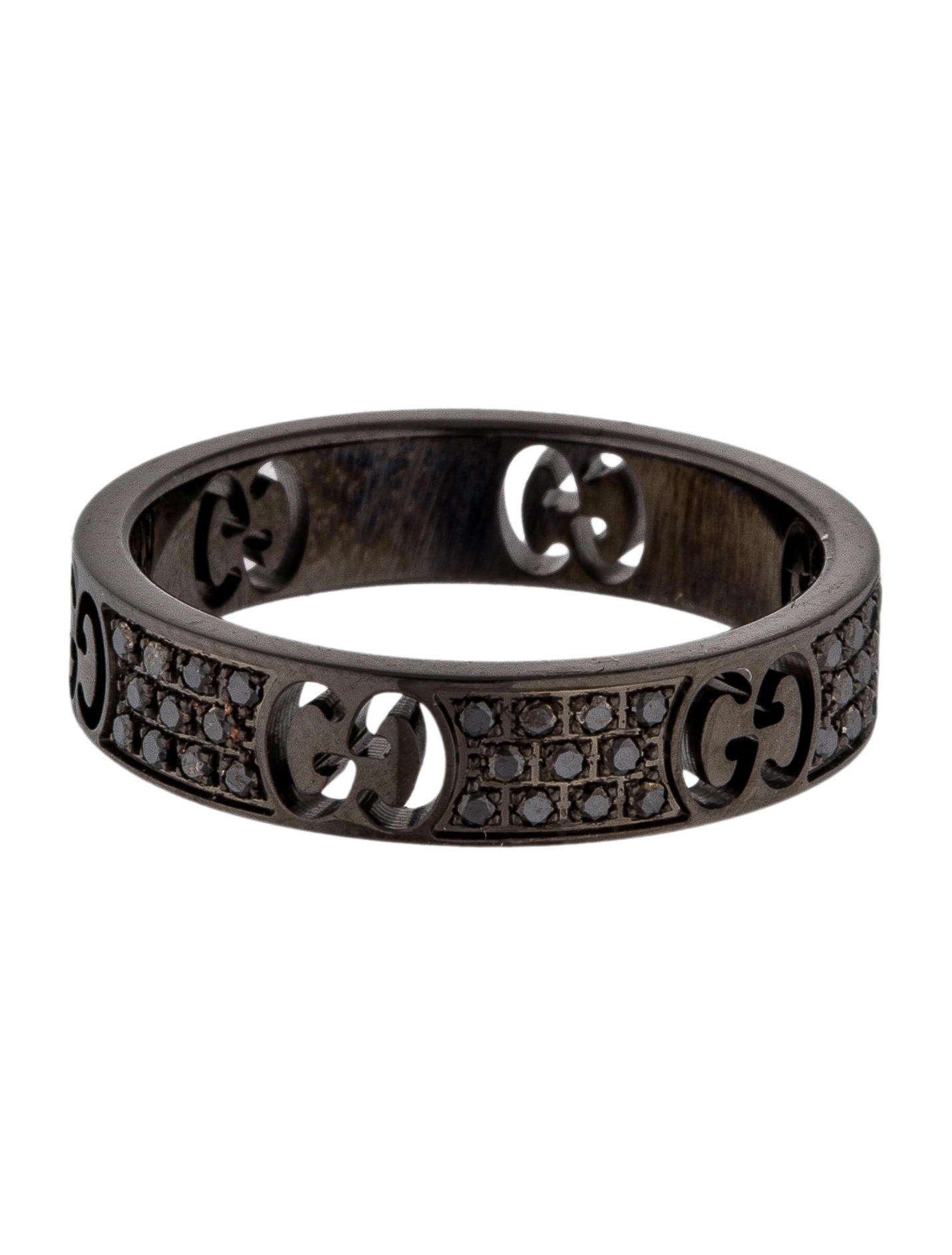 Gucci 18K Icon Stardust Thin Diamond Band - 18K White Gold Band, Rings ...