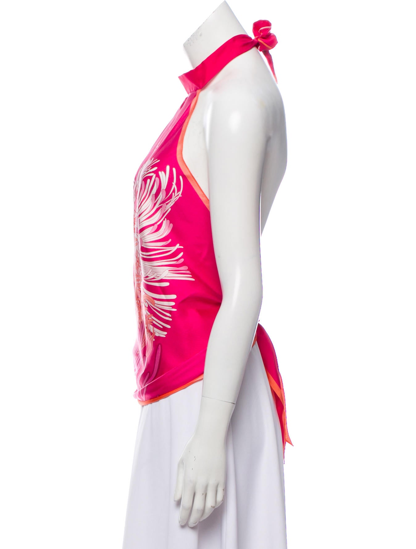 Gucci Silk Scarf Halter Top - Pink Tops, Clothing - GUC240211 | The ...