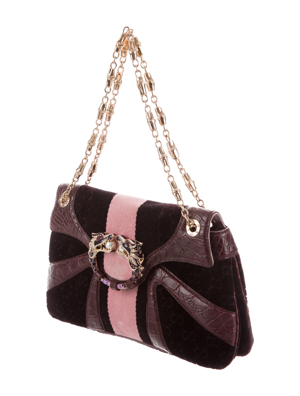 Gucci Crocodile & Velvet Dragon Series Bag - Handbags - GUC246170 | The ...
