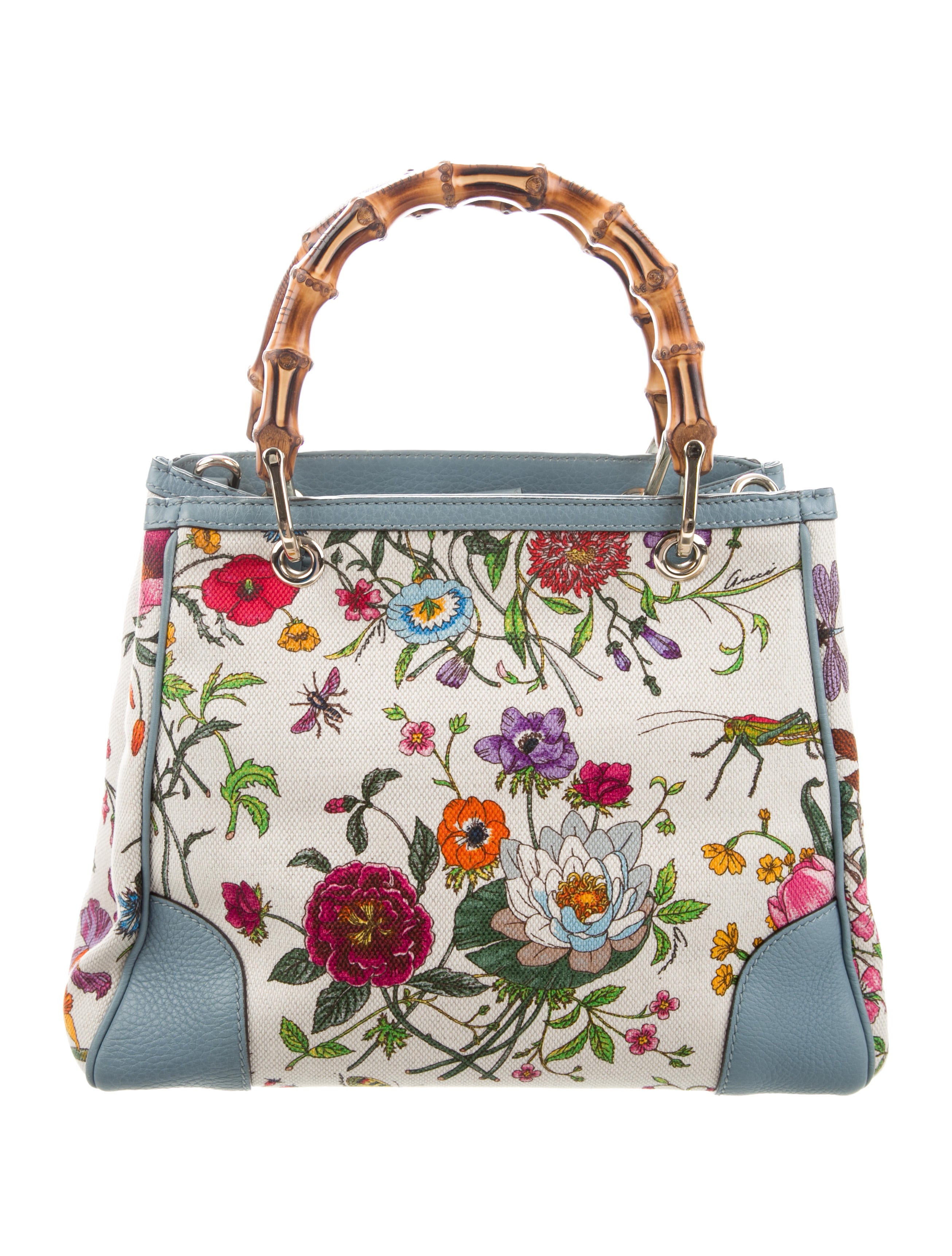 Gucci Floral Bamboo Shopper Tote - Handle Bags, Handbags - GUC313625 ...