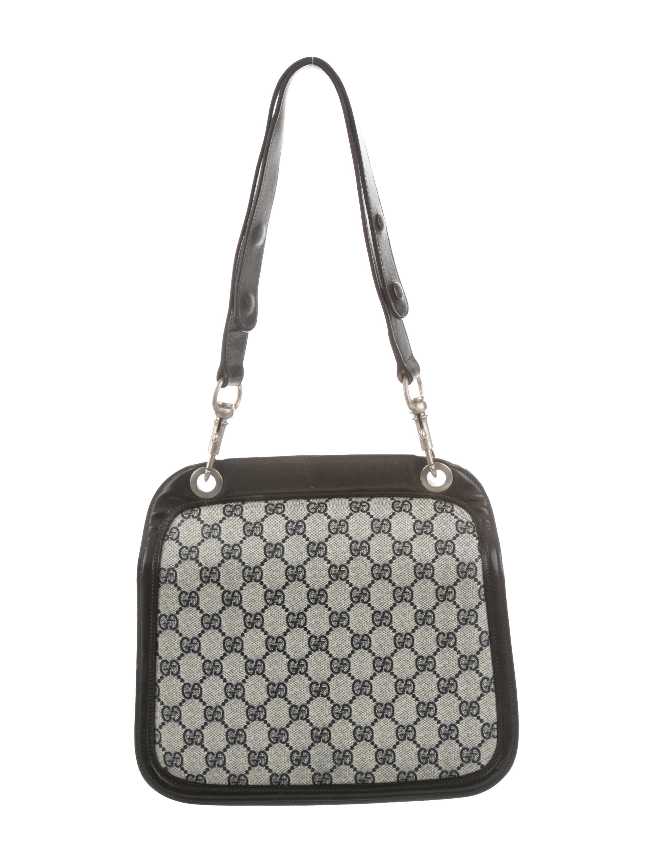 Gucci Vintage GG Plus Flap Bag - Blue Shoulder Bags, Handbags ...