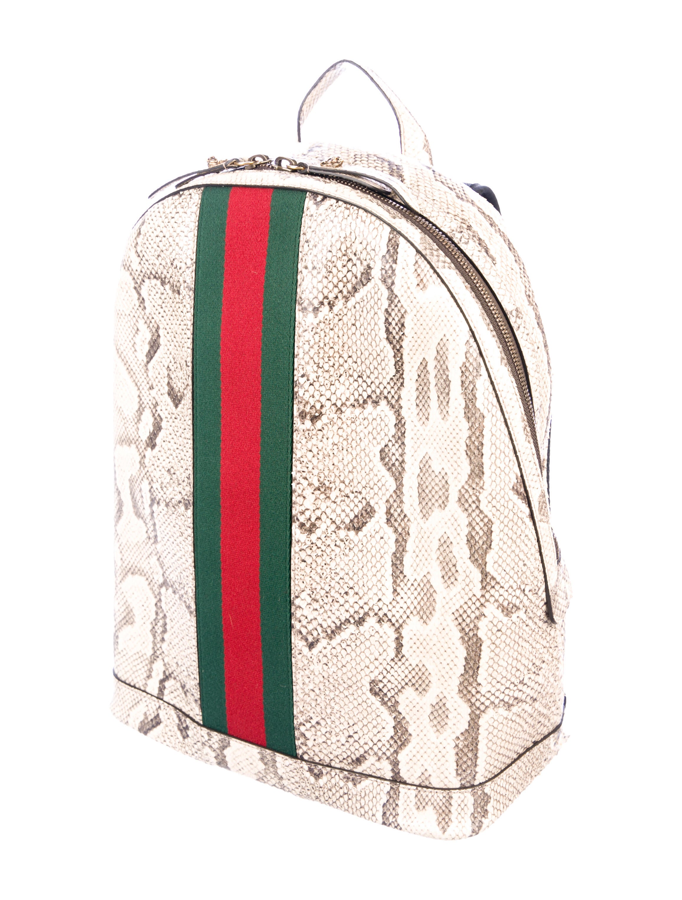 Gucci Web Animalier Python Backpack - Neutrals Backpacks, Handbags ...