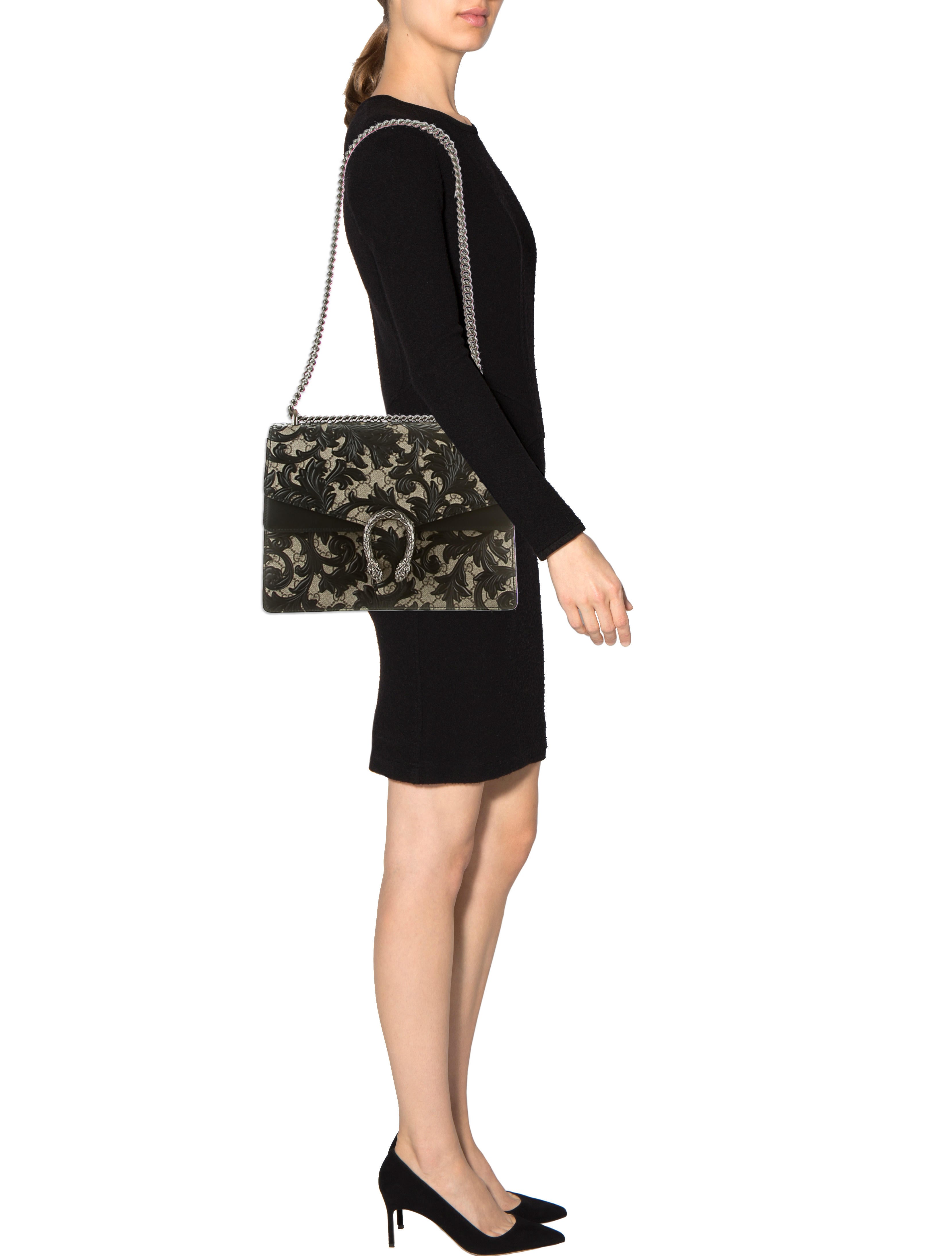Gucci Dionysus Arabesque Bag - Black Shoulder Bags, Handbags - GUC65288 ...