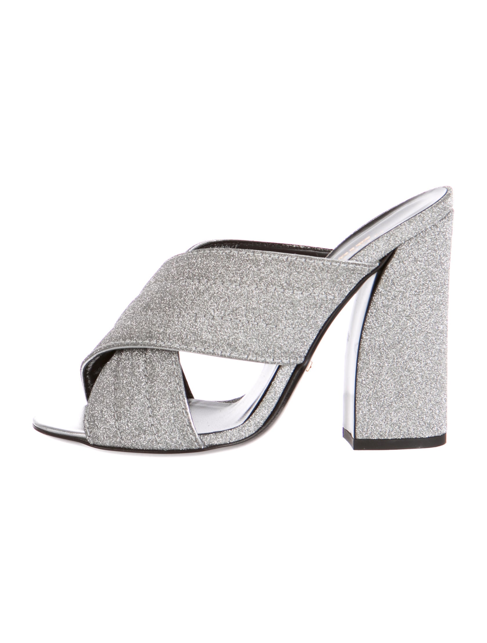 Gucci Glitter Crossover Sandals - Silver Sandals, Shoes - GUC89542 ...