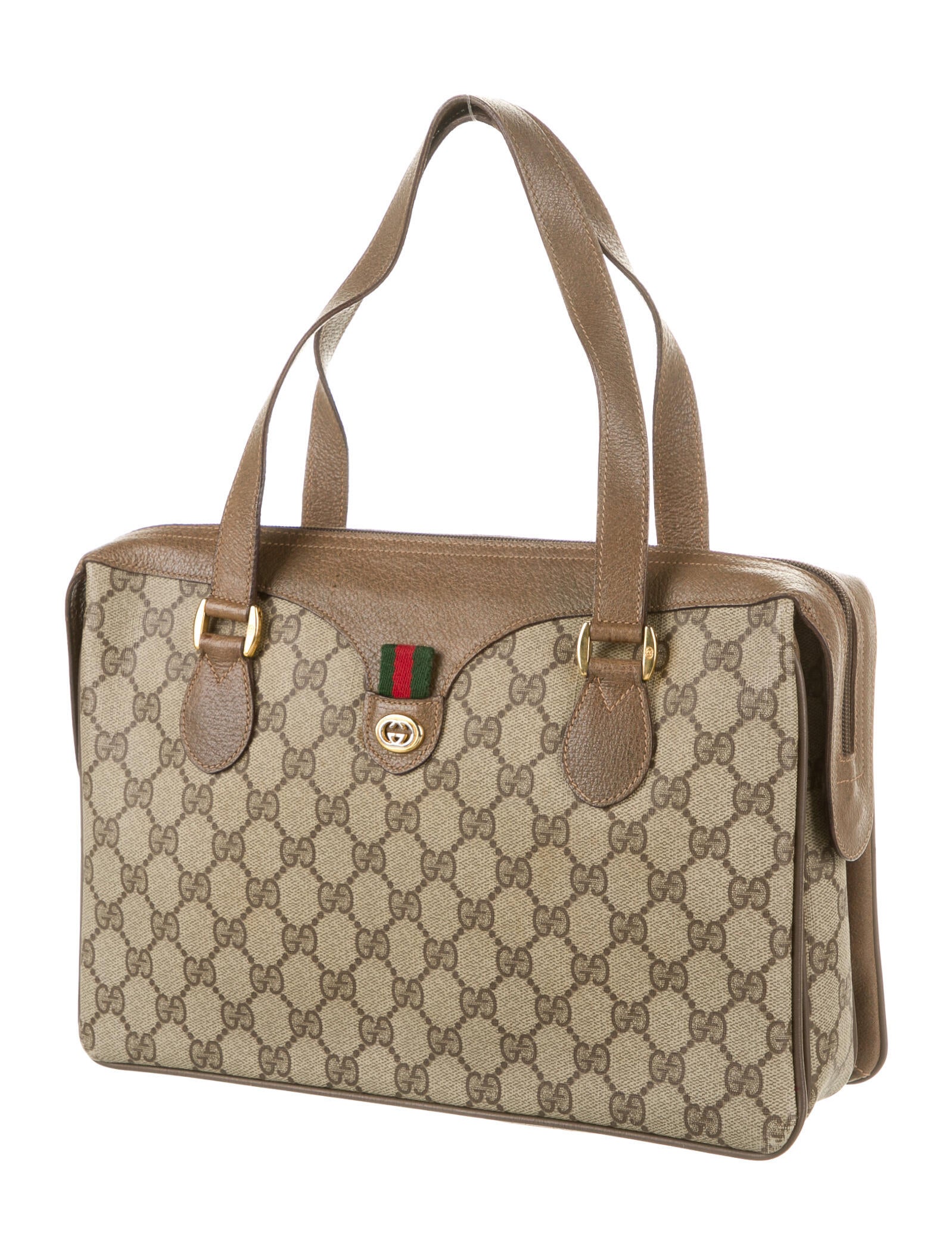 Gucci GG Plus Handle Bag - Brown Shoulder Bags, Handbags - GUC937149 ...