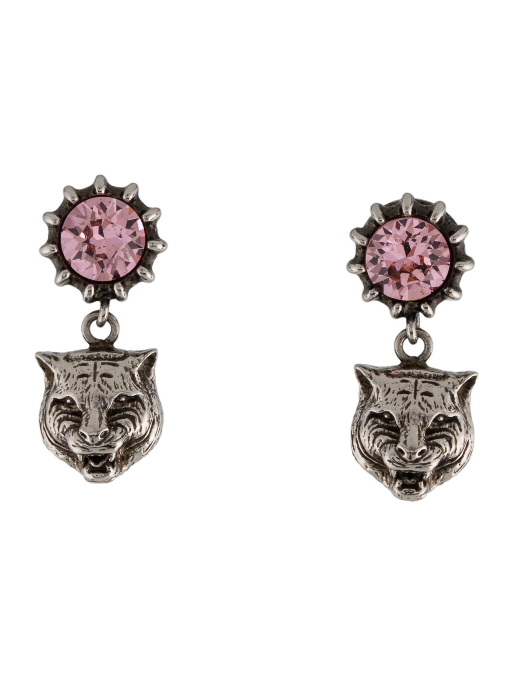 Gucci Interlocking G Britt Drop Earrings - Sterling Silver Drop ...