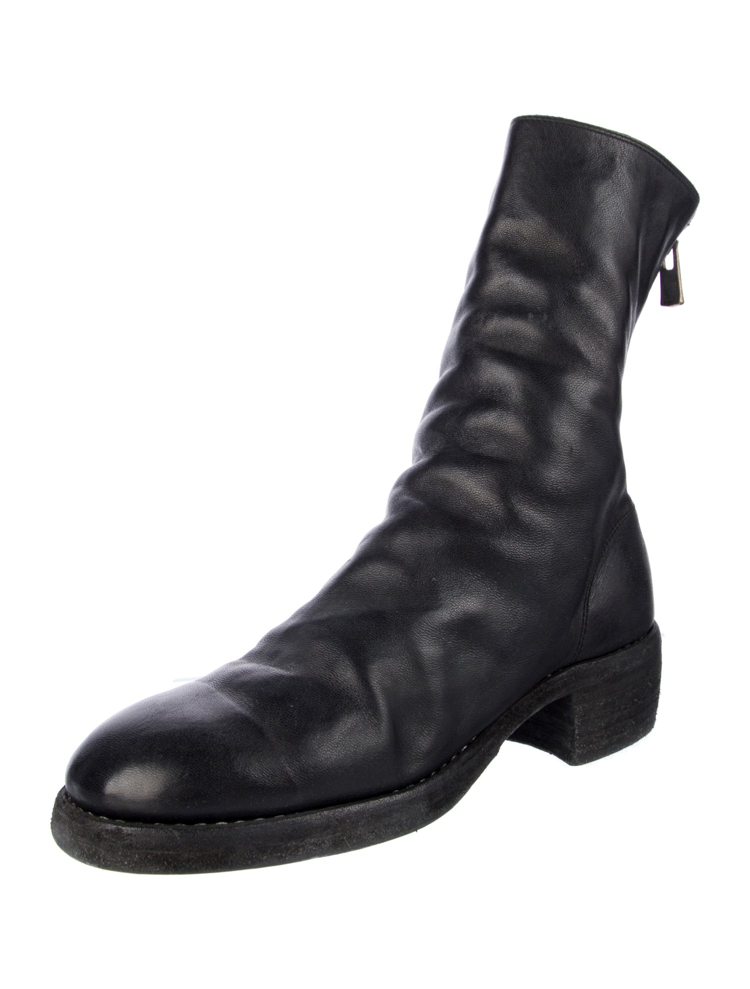 Guidi Leather Combat Boots - Black Boots, Shoes - GUI21546 | The RealReal