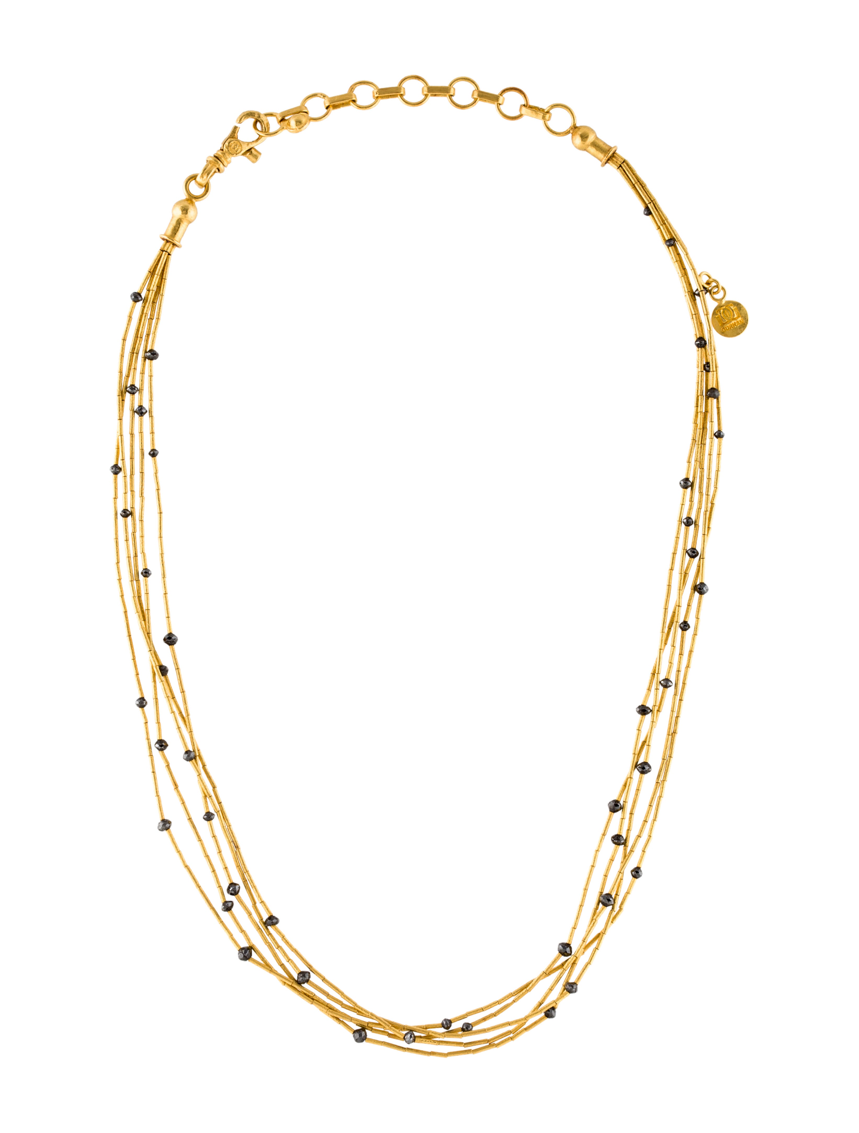 Gurhan 24K Diamond Necklace - Gold, 24K Yellow Gold Multistrand ...