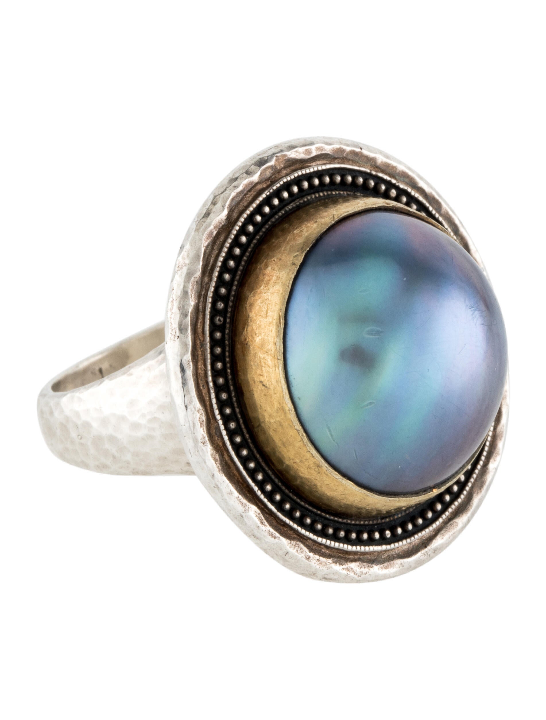 Gurhan Mabé Pearl Gauntlet Ring - 24K Yellow Gold Cocktail Ring, Rings ...