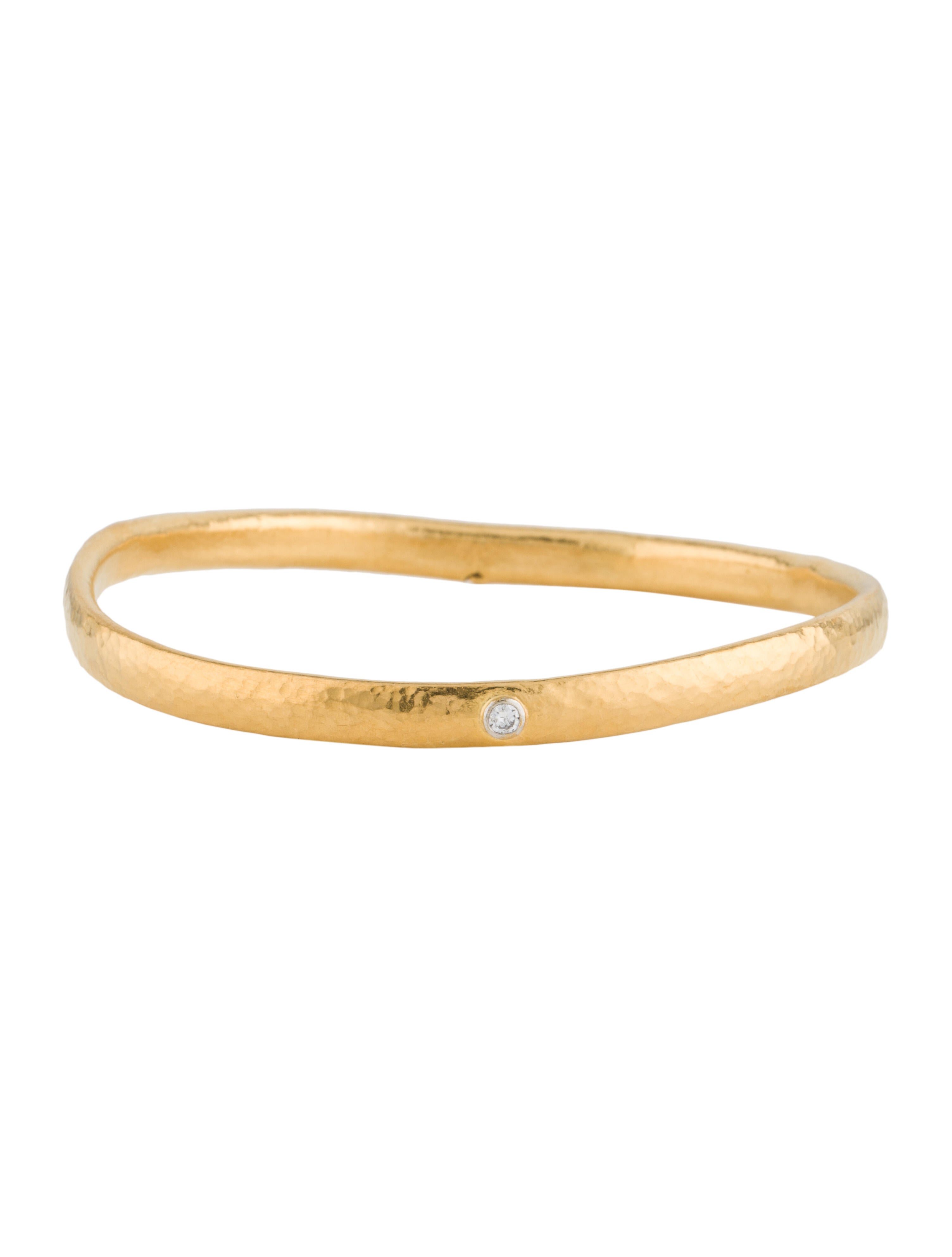 Gurhan 24k Hammer Texture Bangle - 24K Yellow Gold Bangle, Bracelets ...