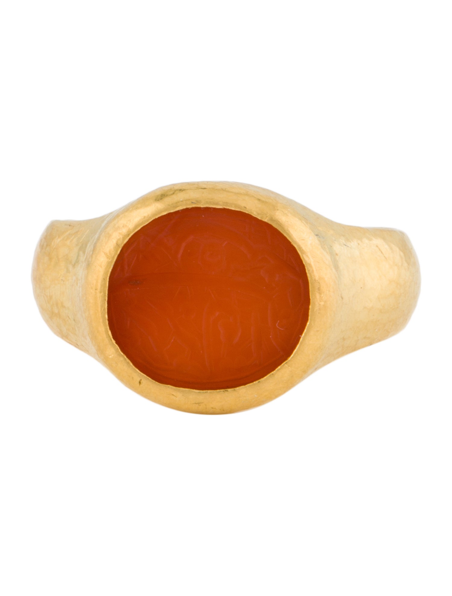 Gurhan 24K Carnelian Signet Ring - 24K Yellow Gold Signet Ring, Rings ...