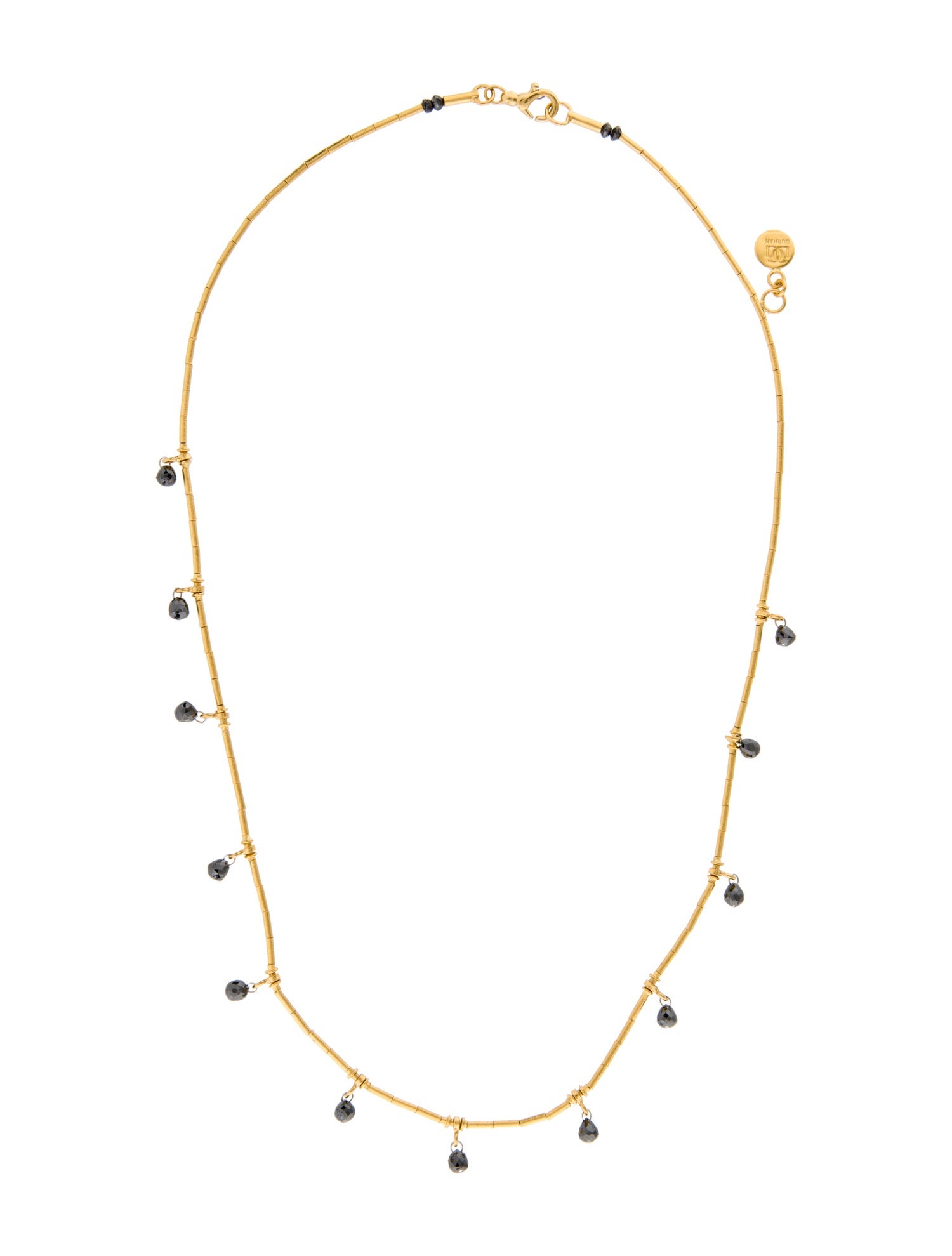 Gurhan 24K Diamond Dew Short Strand Station Necklace - 18K Yellow Gold ...