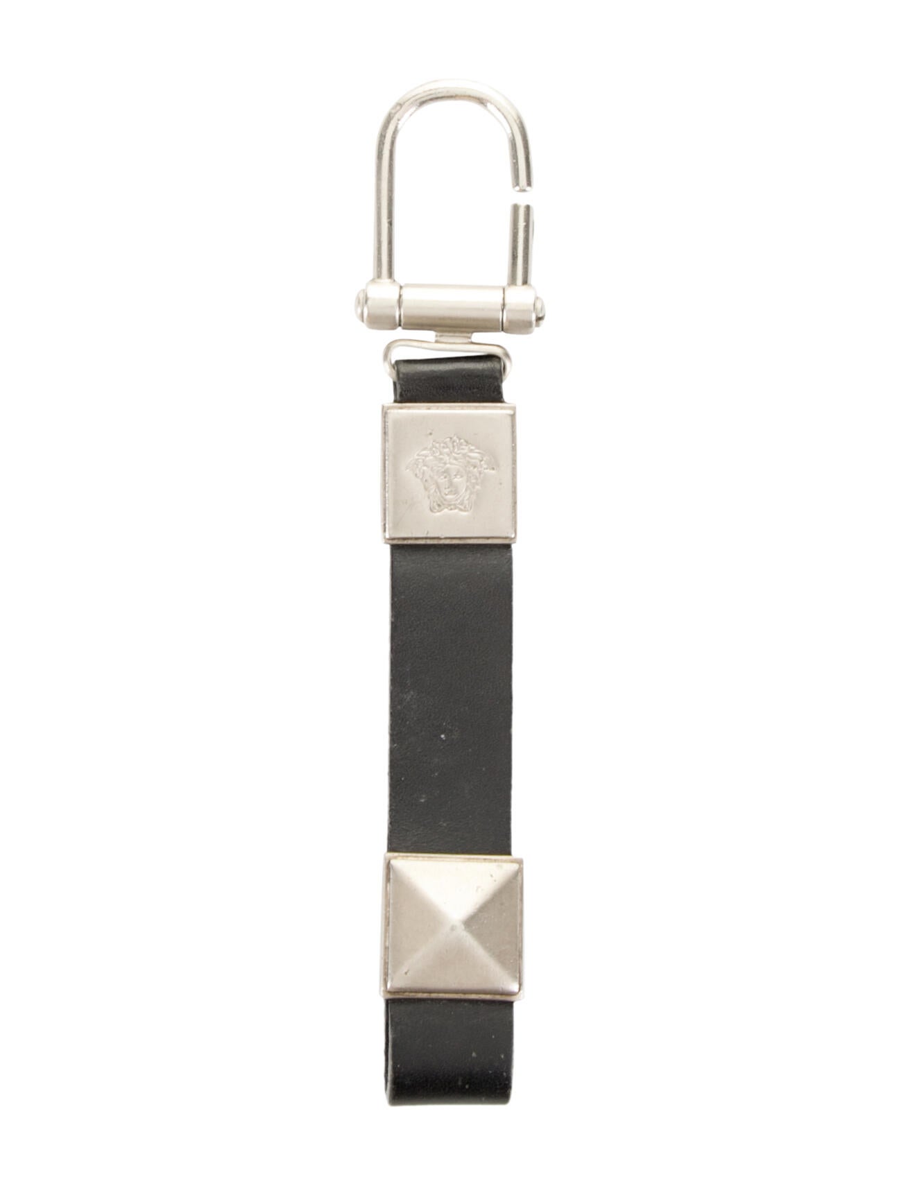 Gianni Versace Leather Strap Keychain - Black Keychains, Accessories ...