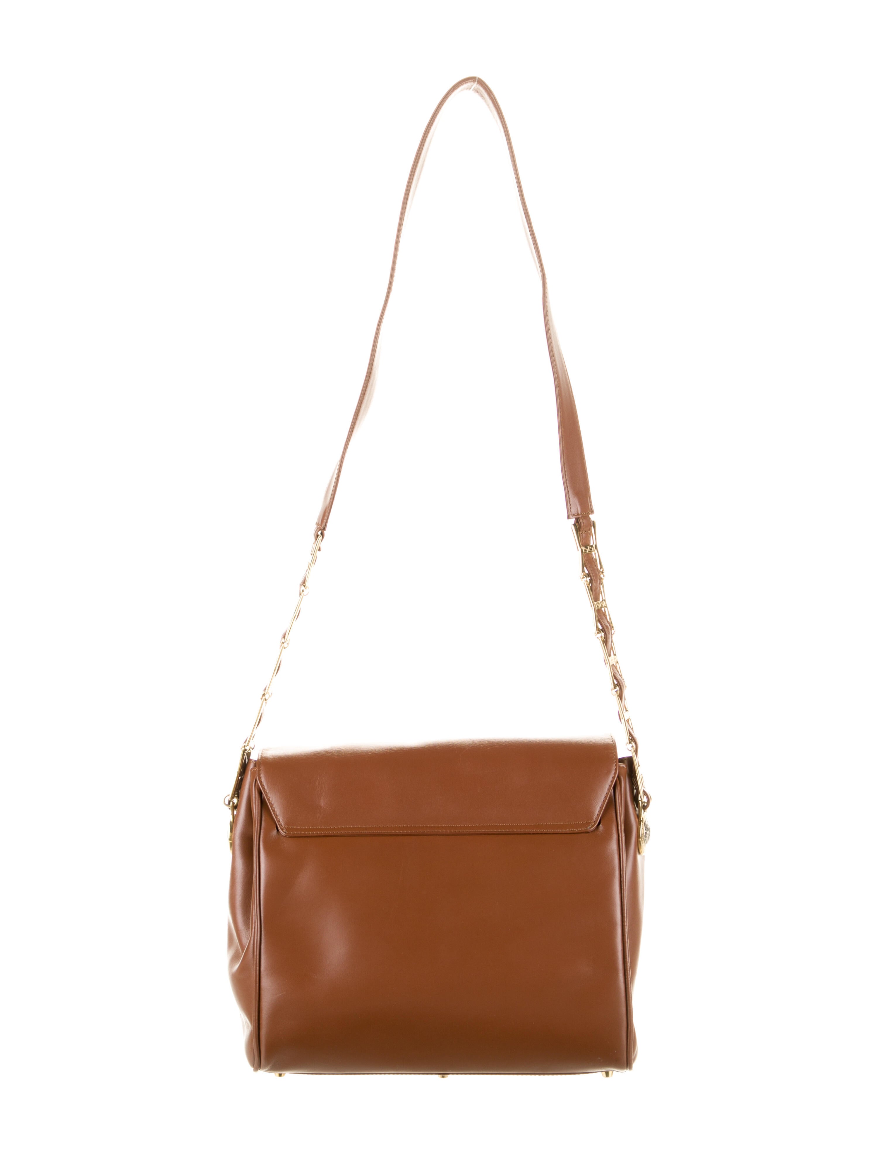 Gianni Versace Leather Shoulder Bag - Neutrals Shoulder Bags, Handbags ...