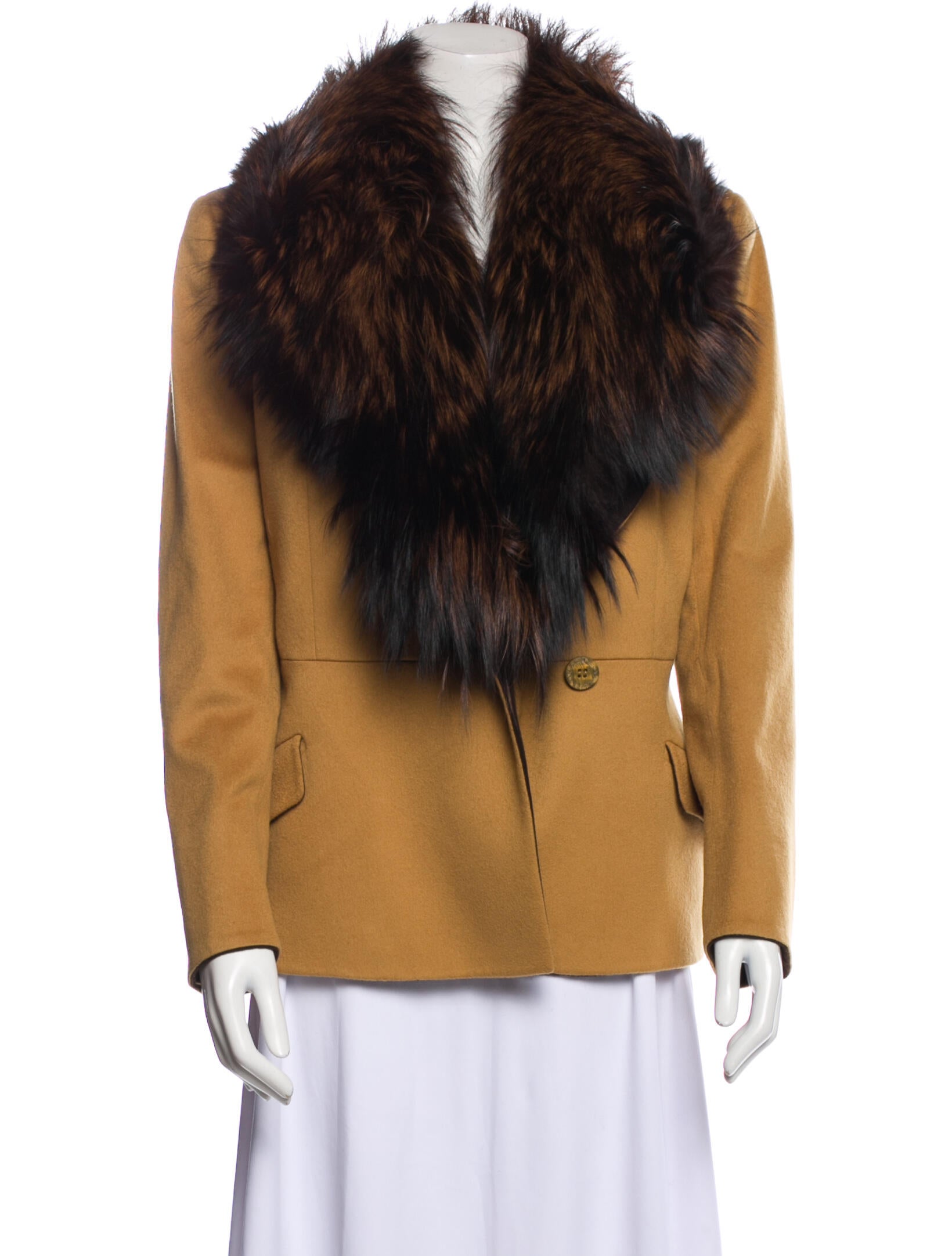 Gianni Versace Faux Fur Jacket - Brown Jackets, Clothing - GVE43844 ...