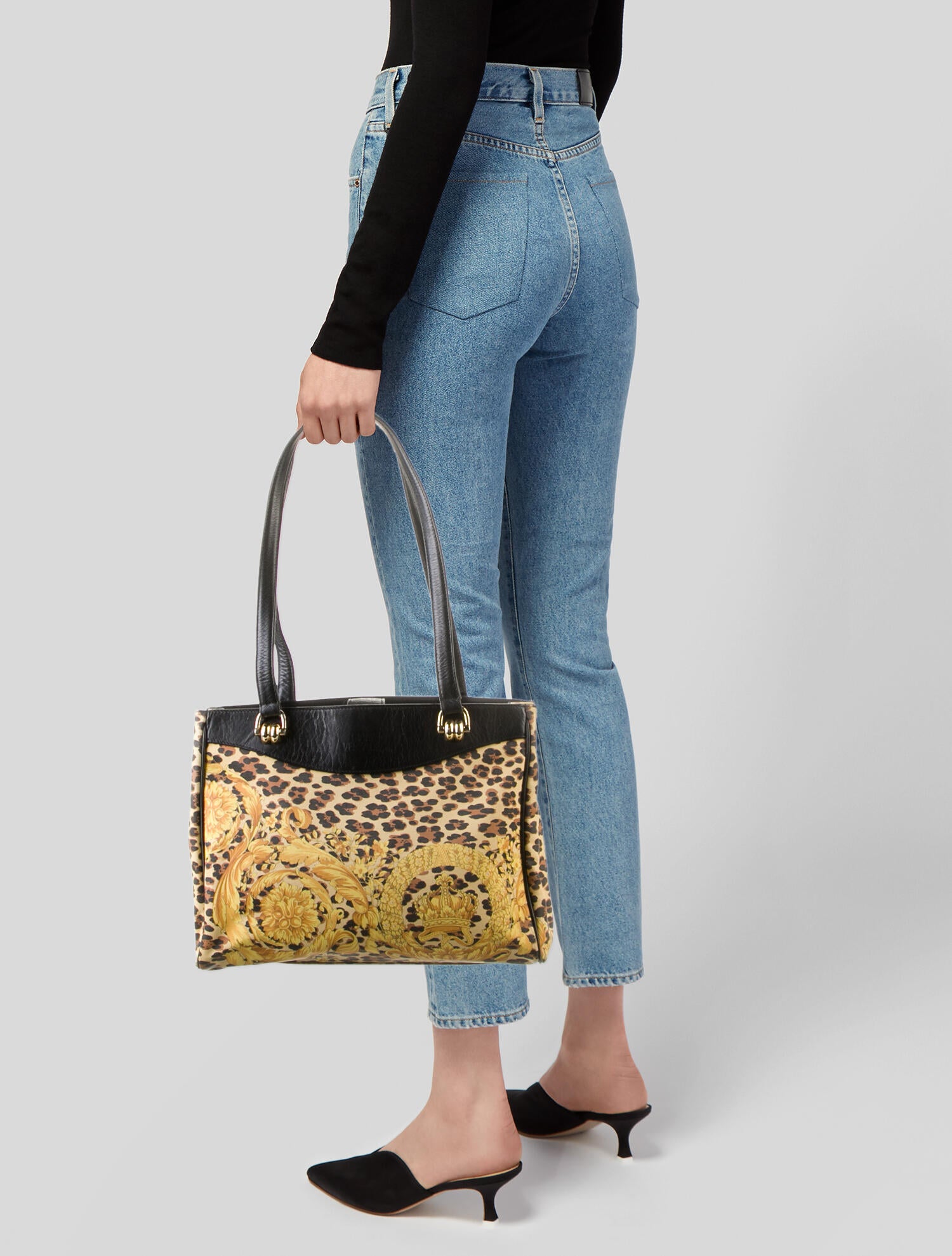 Gianni Versace Leather Shoulder Bag - Yellow Shoulder Bags, Handbags ...