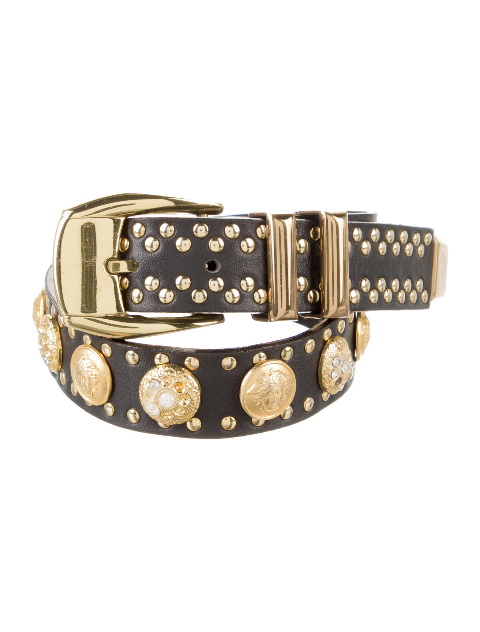 Gianni Versace Vintage Late 1980's - Early 1990's Waist Belt - Black ...