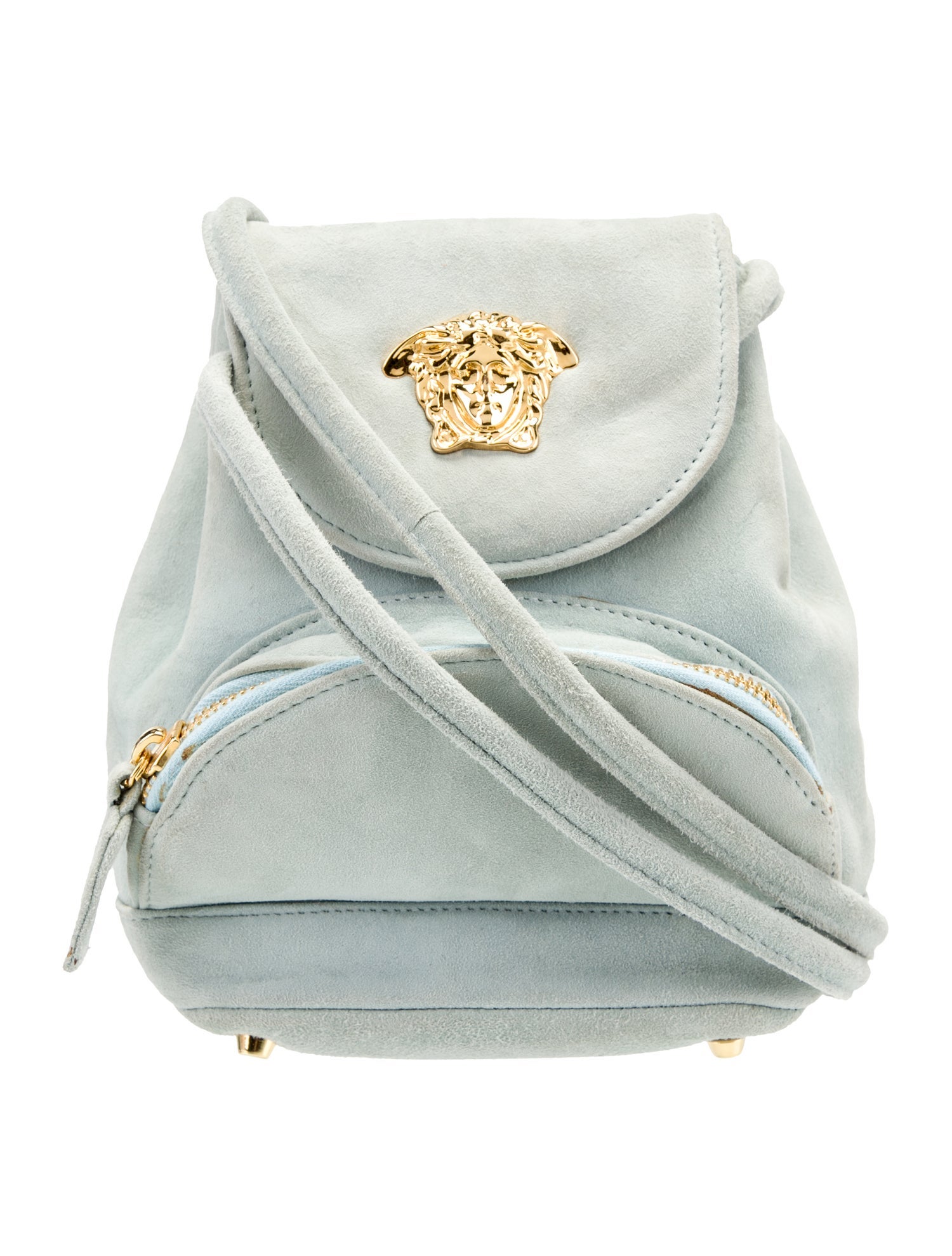 Gianni Versace Suede Crossbody Bag - Blue Backpacks, Handbags ...