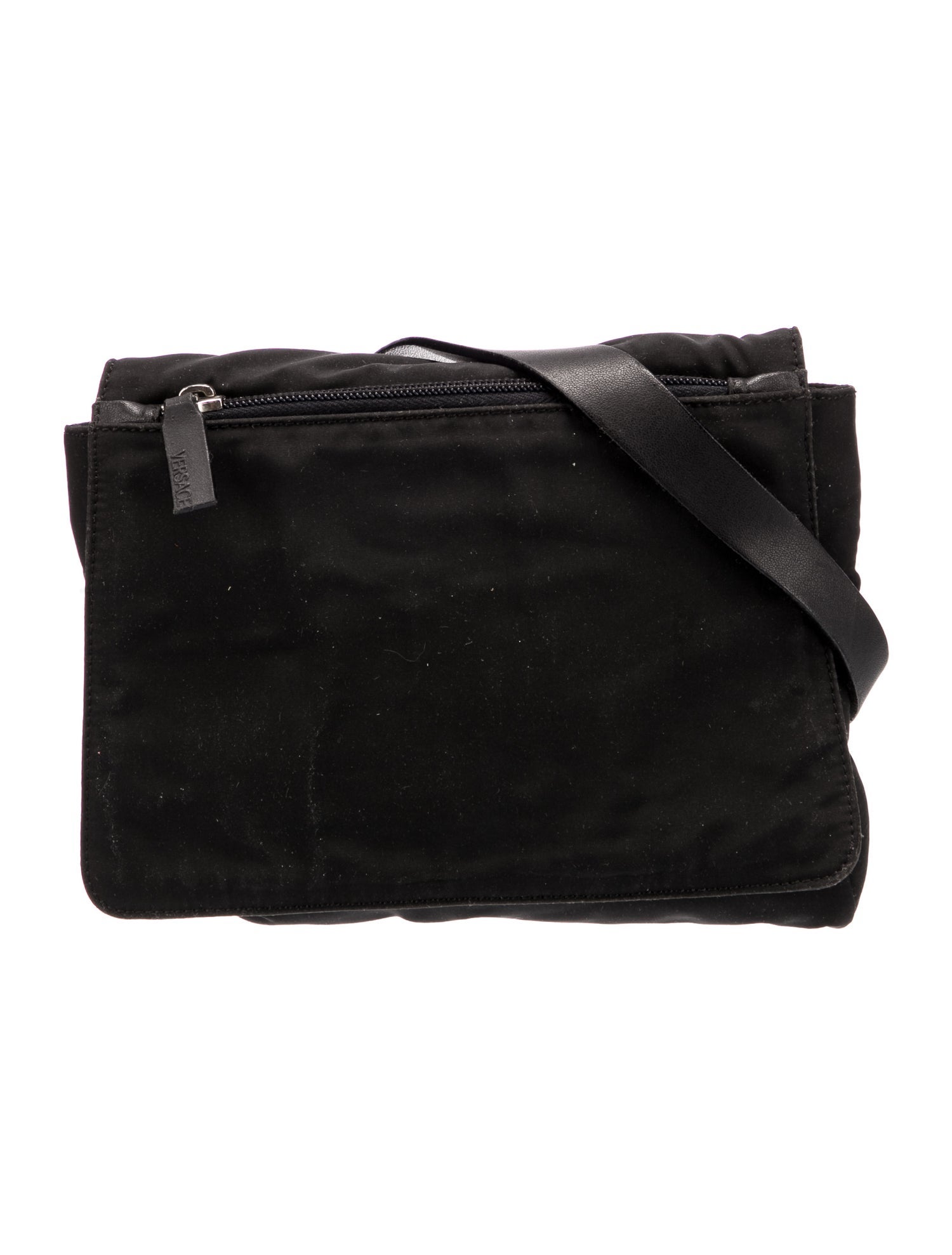 Gianni Versace Nylon Messenger Bag - Black Crossbody Bags, Handbags ...