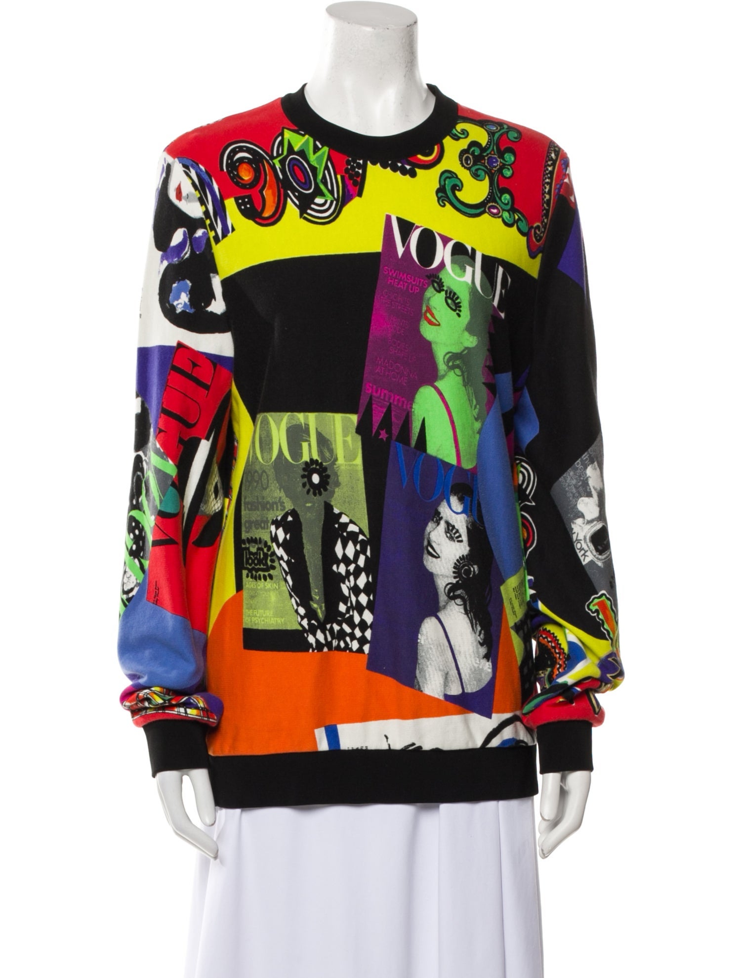 Versace 2018 Graphic Print Sweatshirt - Black Tops, Clothing - GVE54494 ...