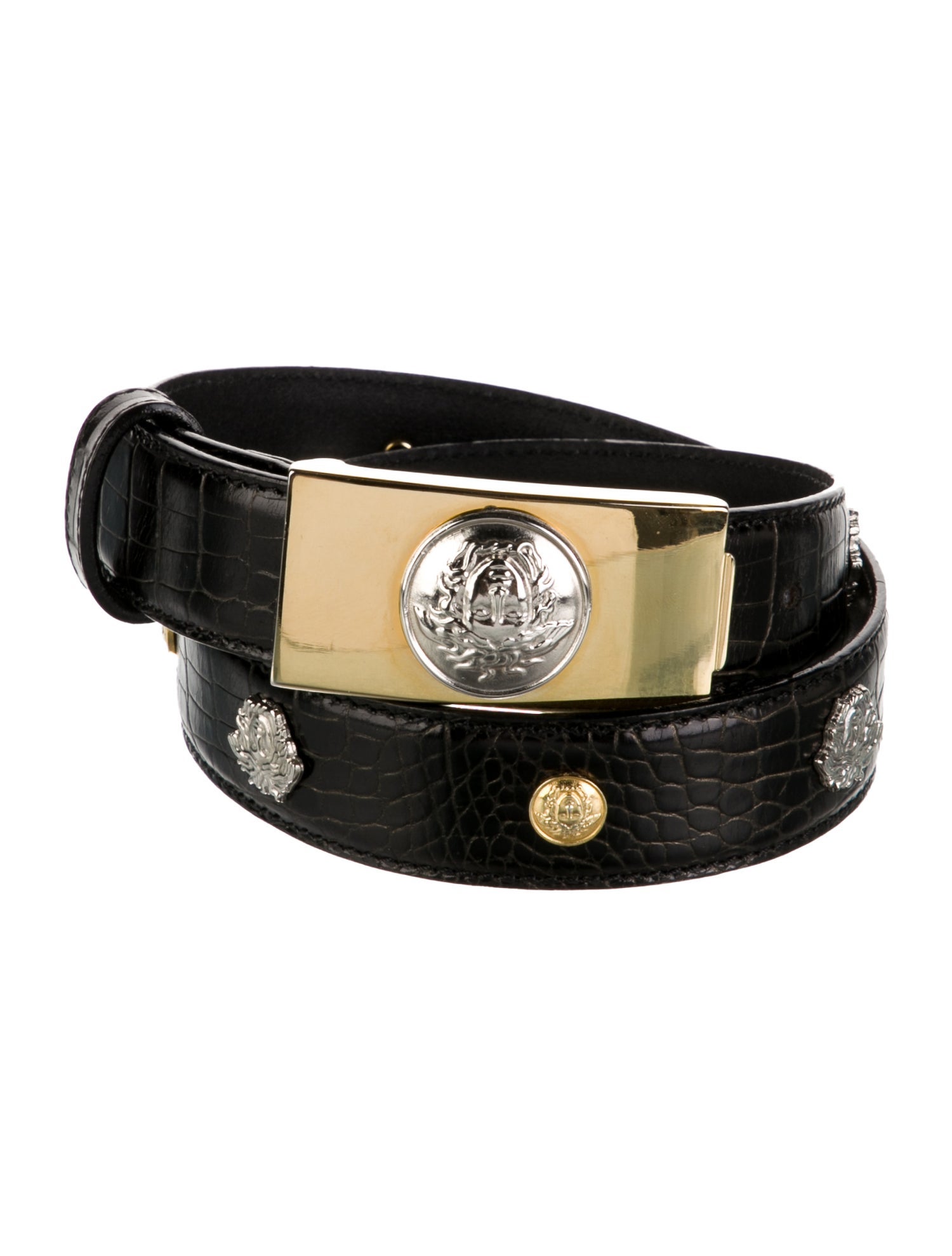 Gianni Versace Leather Belt - Black Belts, Accessories - GVE54628 | The ...