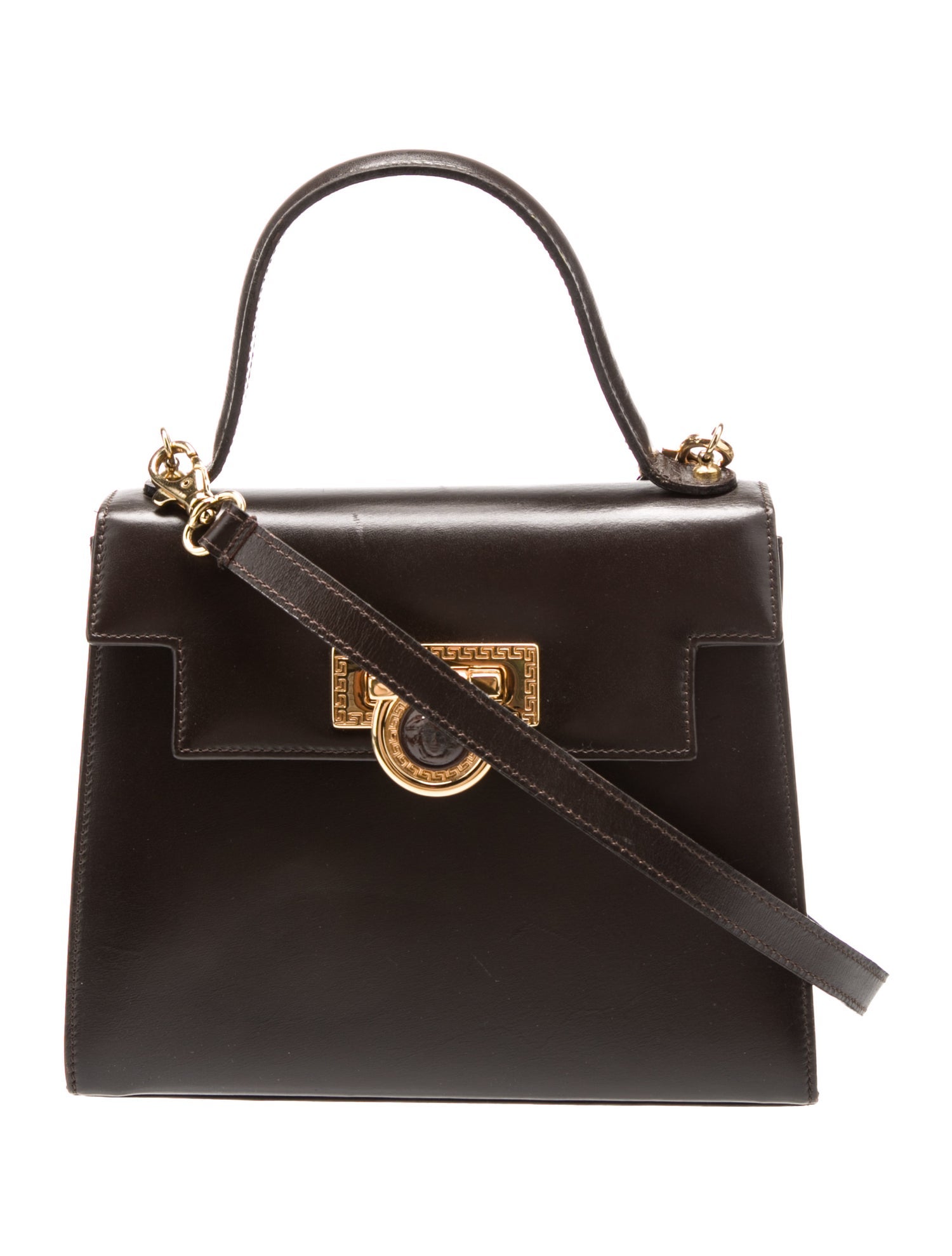 Gianni Versace Medusa Top Handle Bag - Black Handle Bags, Handbags ...