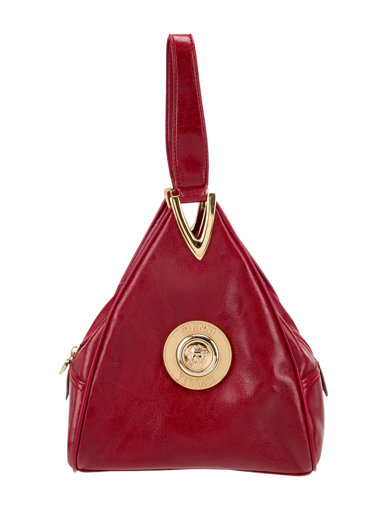Gianni Versace Medusa Top Handle Bag - Red Handle Bags, Handbags ...