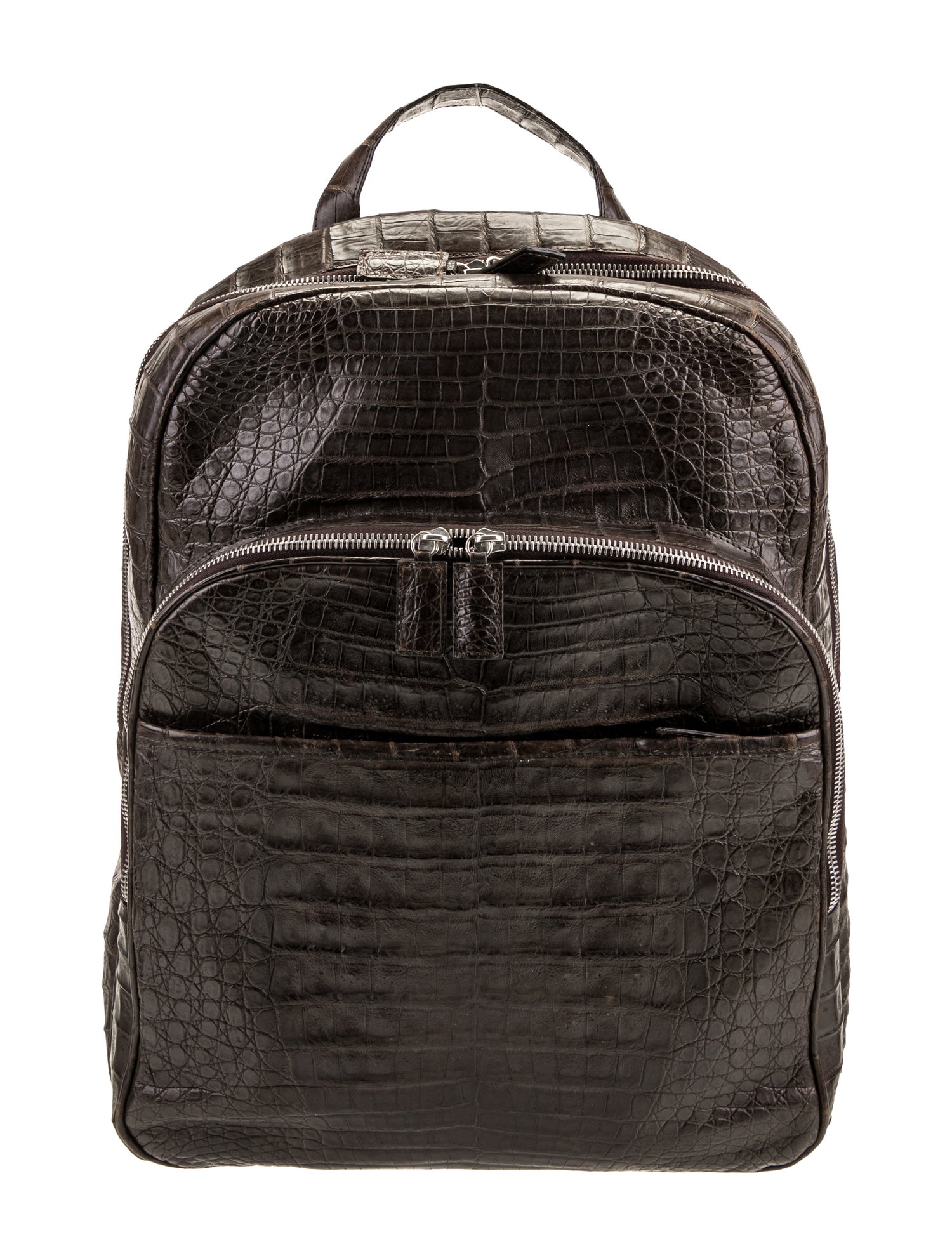 Santiago Gonzalez Crocodile Backpack - Brown Backpacks, Bags - GZZ20131 ...