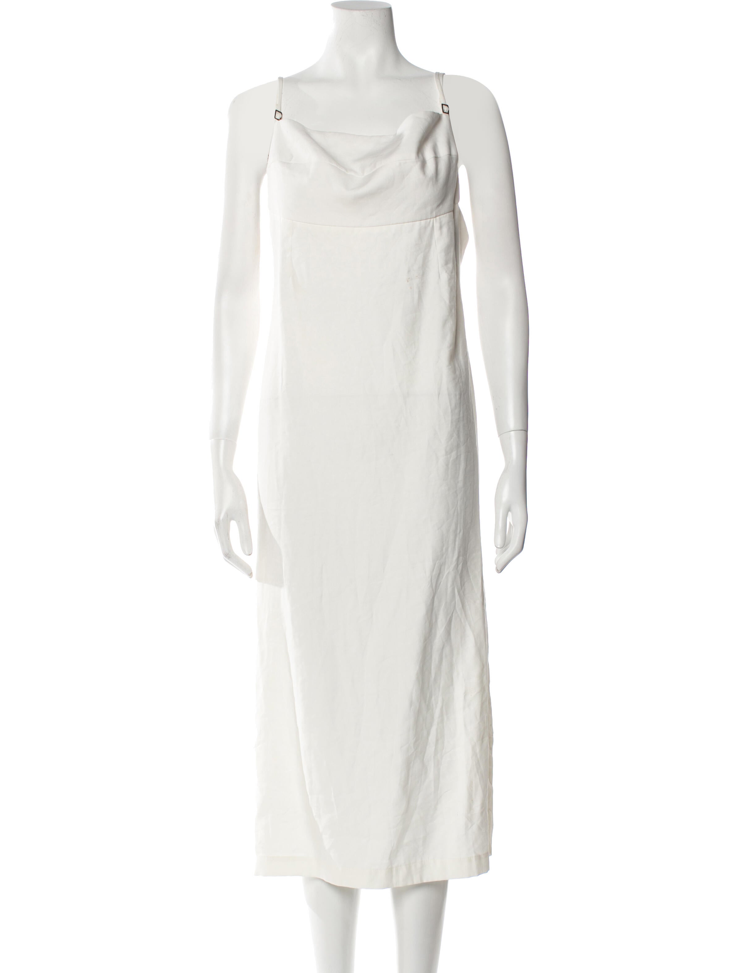 Haight Cowl Neck Long Dress - White Dresses, Clothing - HAIGT20540 ...