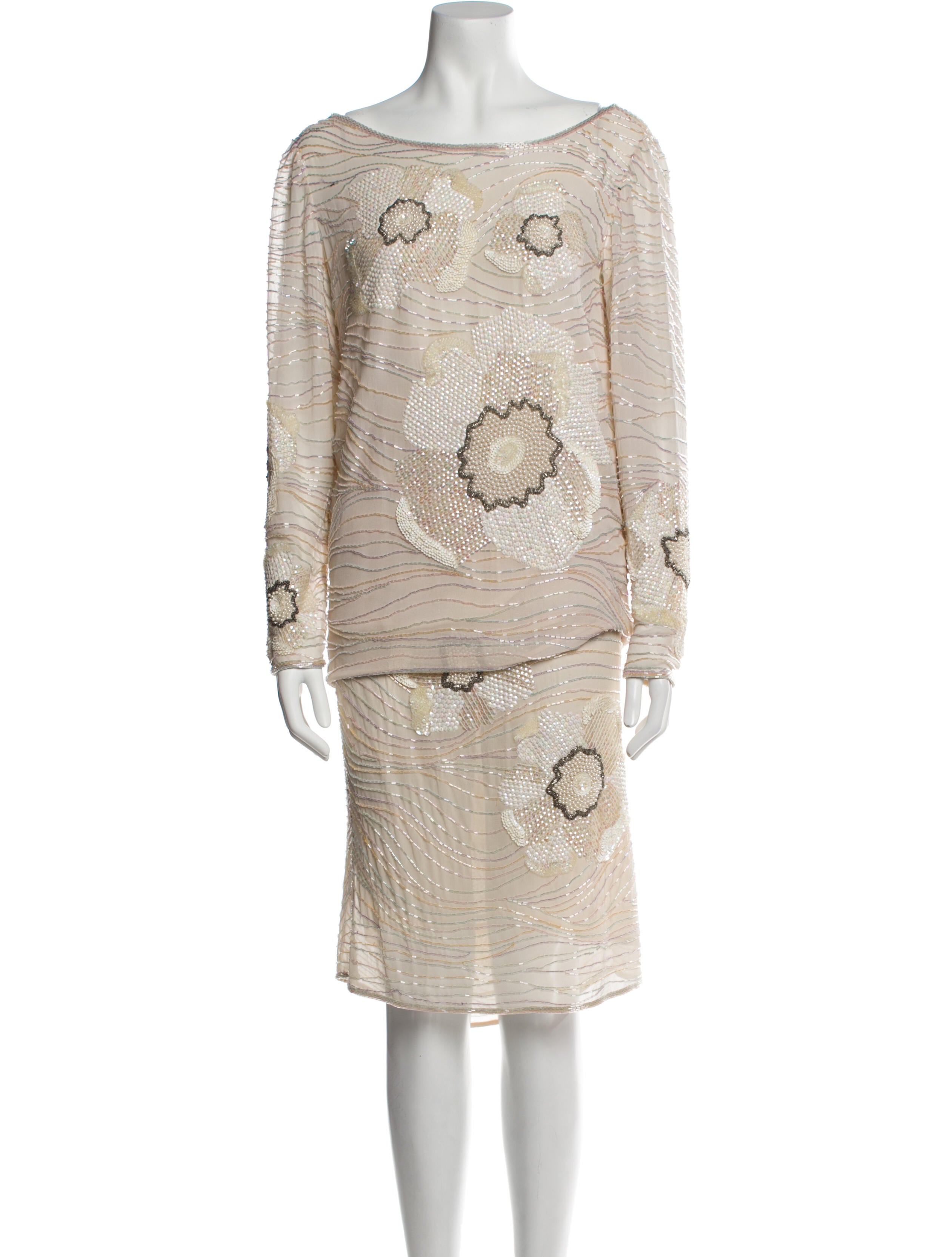 Halston Vintage Late 1970's - Early 1980's Skirt Set - Neutrals Suits ...