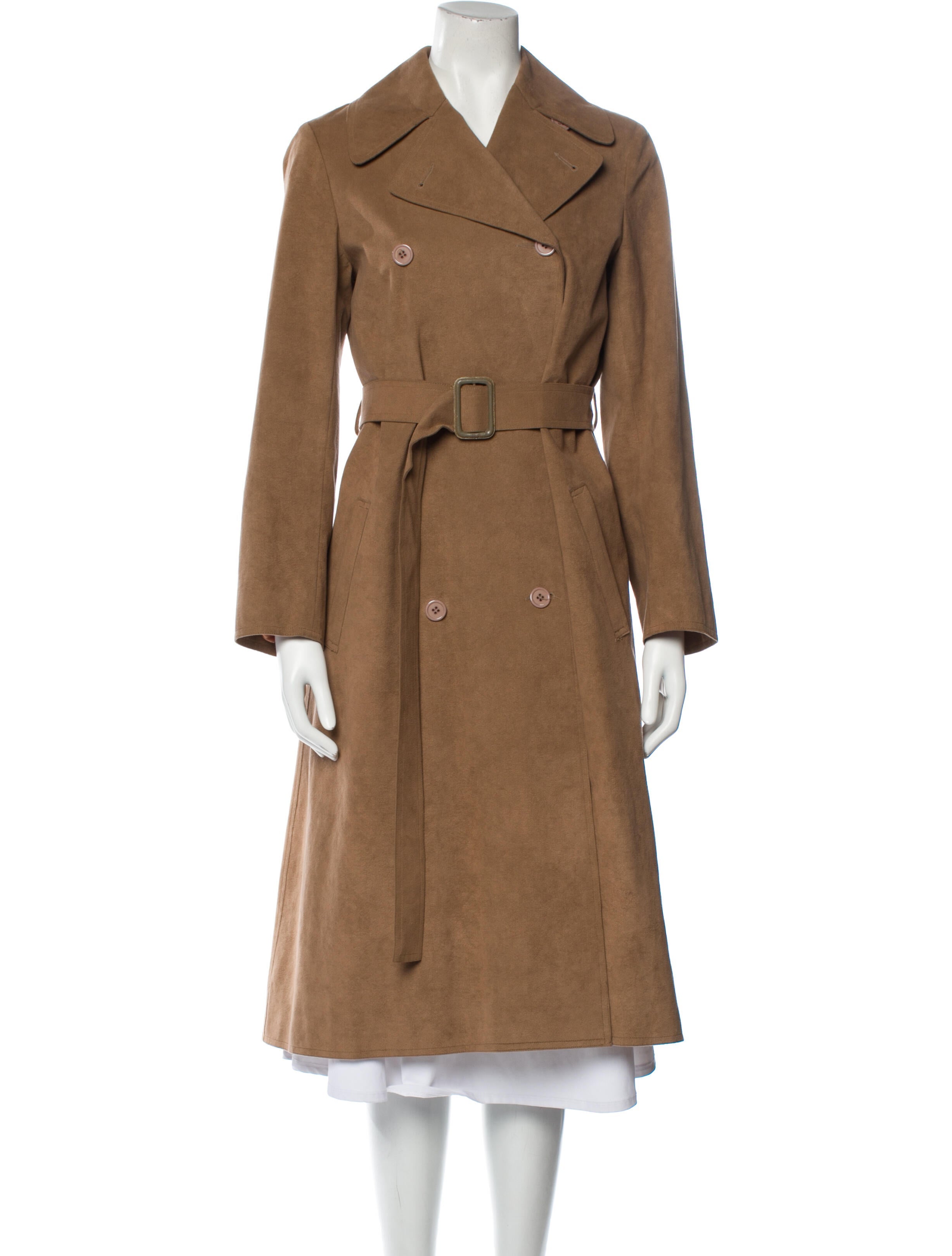 Halston Vintage 1980's Trench Coat - Brown Coats, Clothing - HAL32970 ...